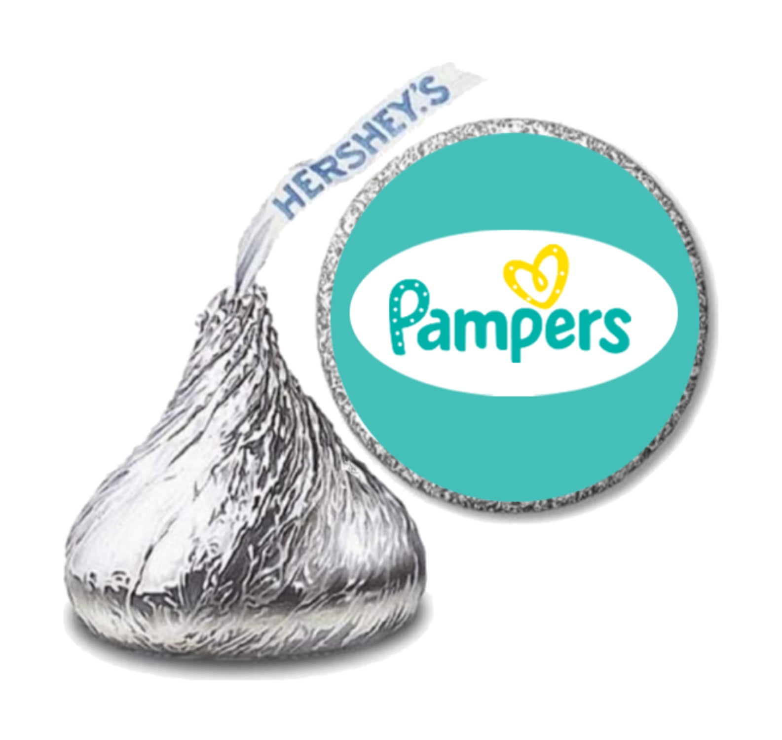 Personalized Baby Shower Diaper Party Stickers, 0.75 inch Round, Set of ...