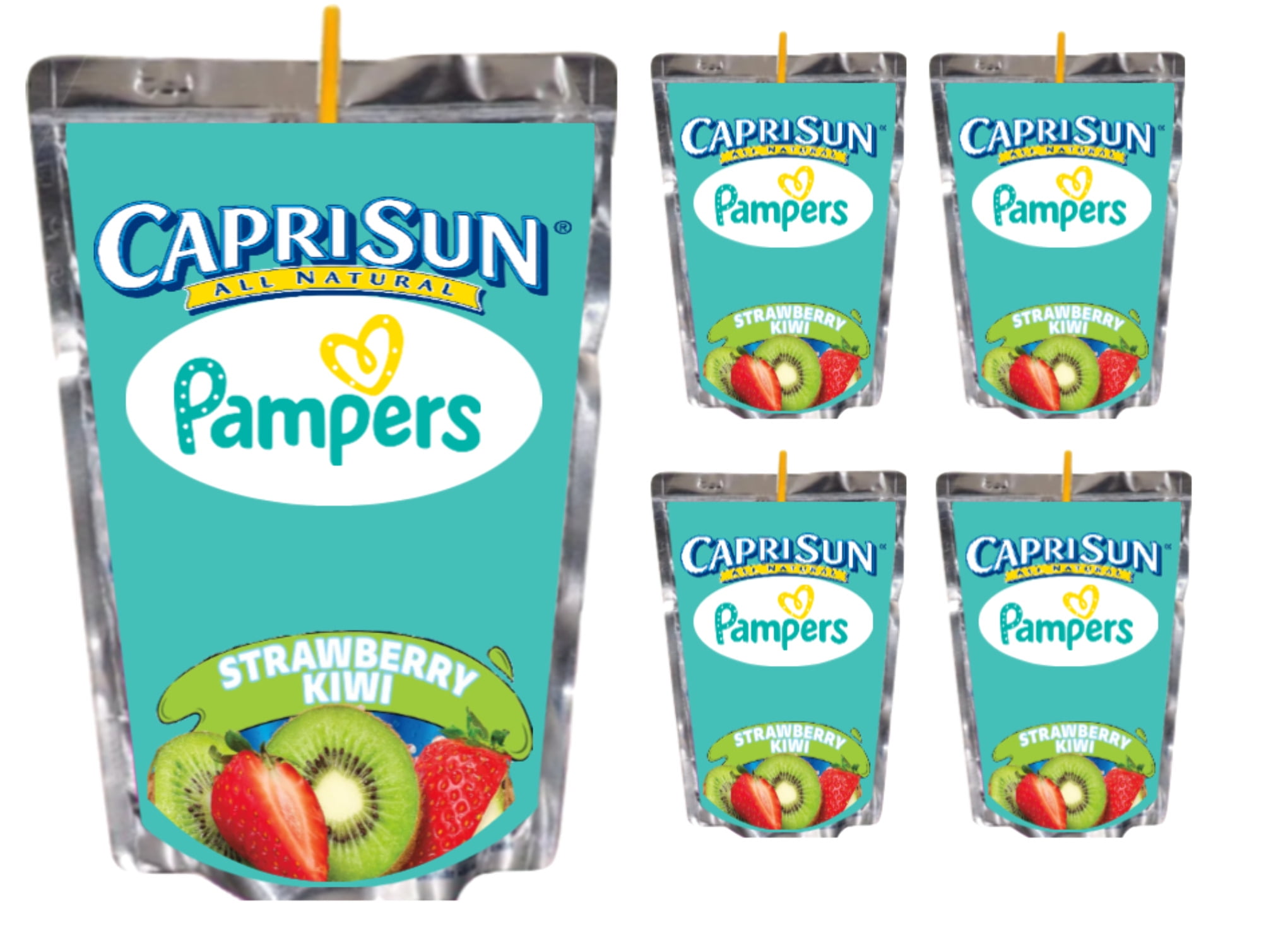 Personalized Baby Shower Juice Pouch Labels, 3.5 x 5 inches, 16 Count ...