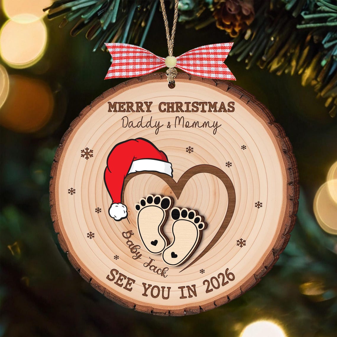 Personalized Baby's 1st Christmas Ornament, Baby Announcement Ornament ...