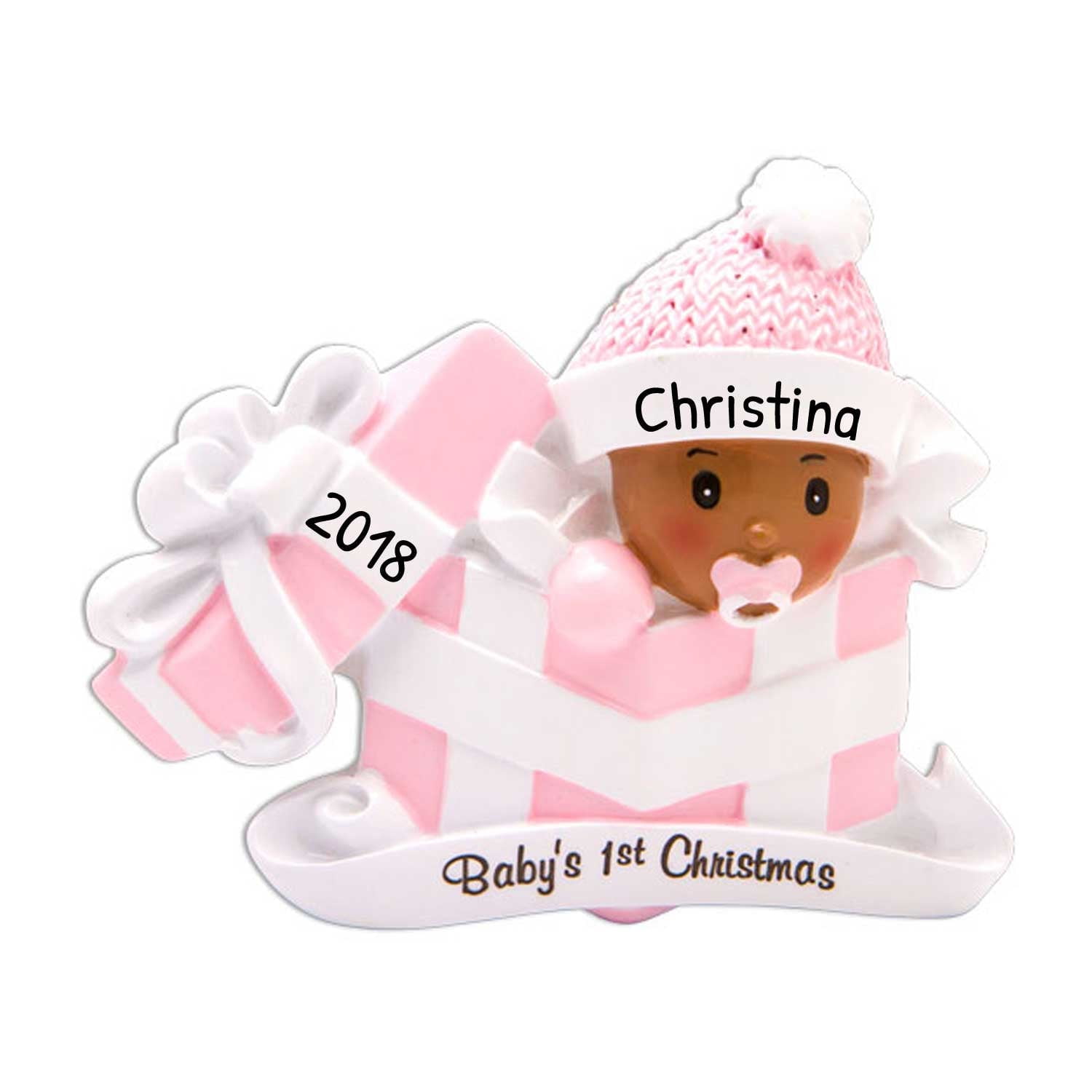 Personalized Baby’s First Christmas Ornaments 2024 – African American ...