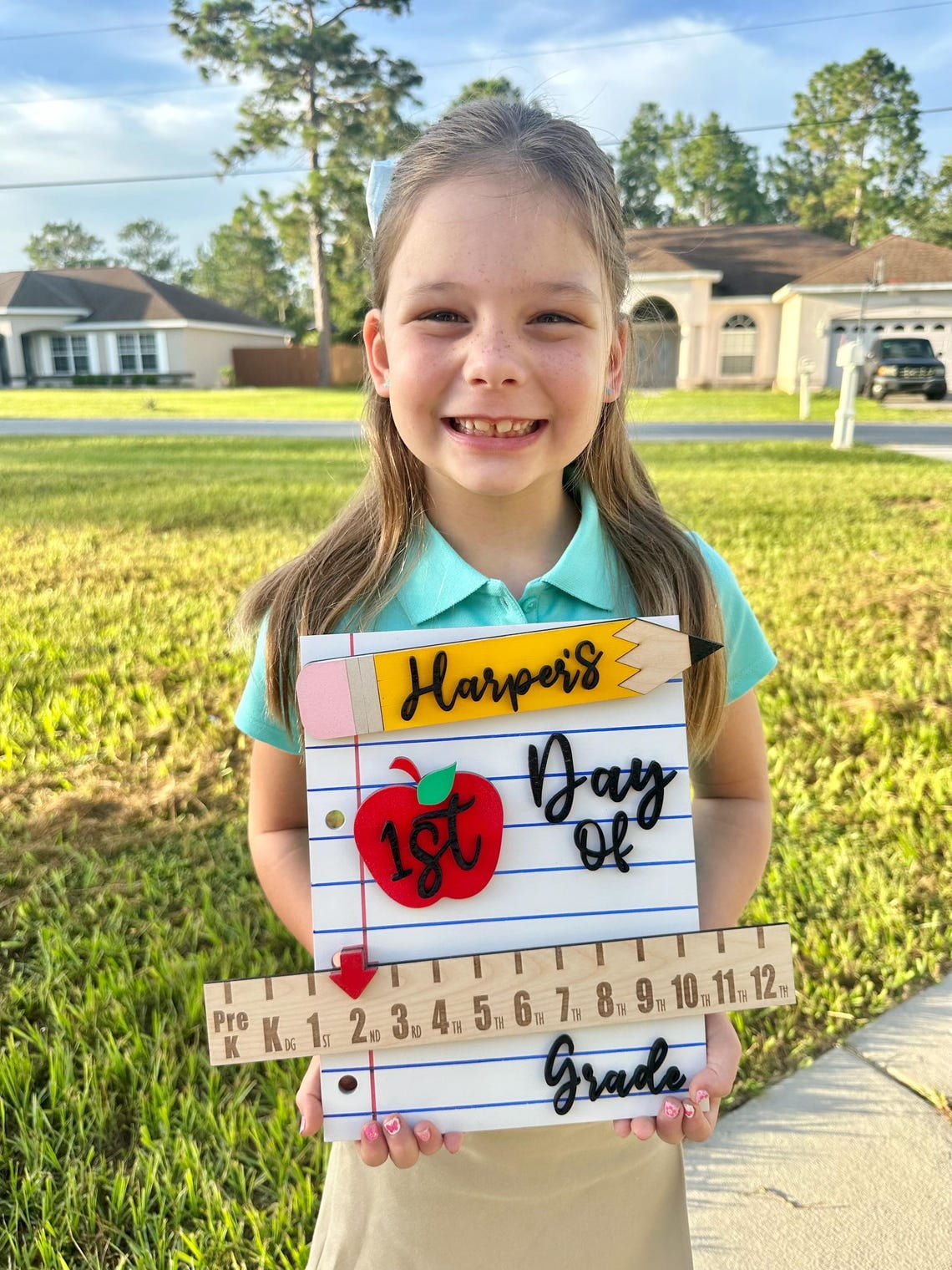 Personalized Back to School Sign, First Day of School Photo Prop ...