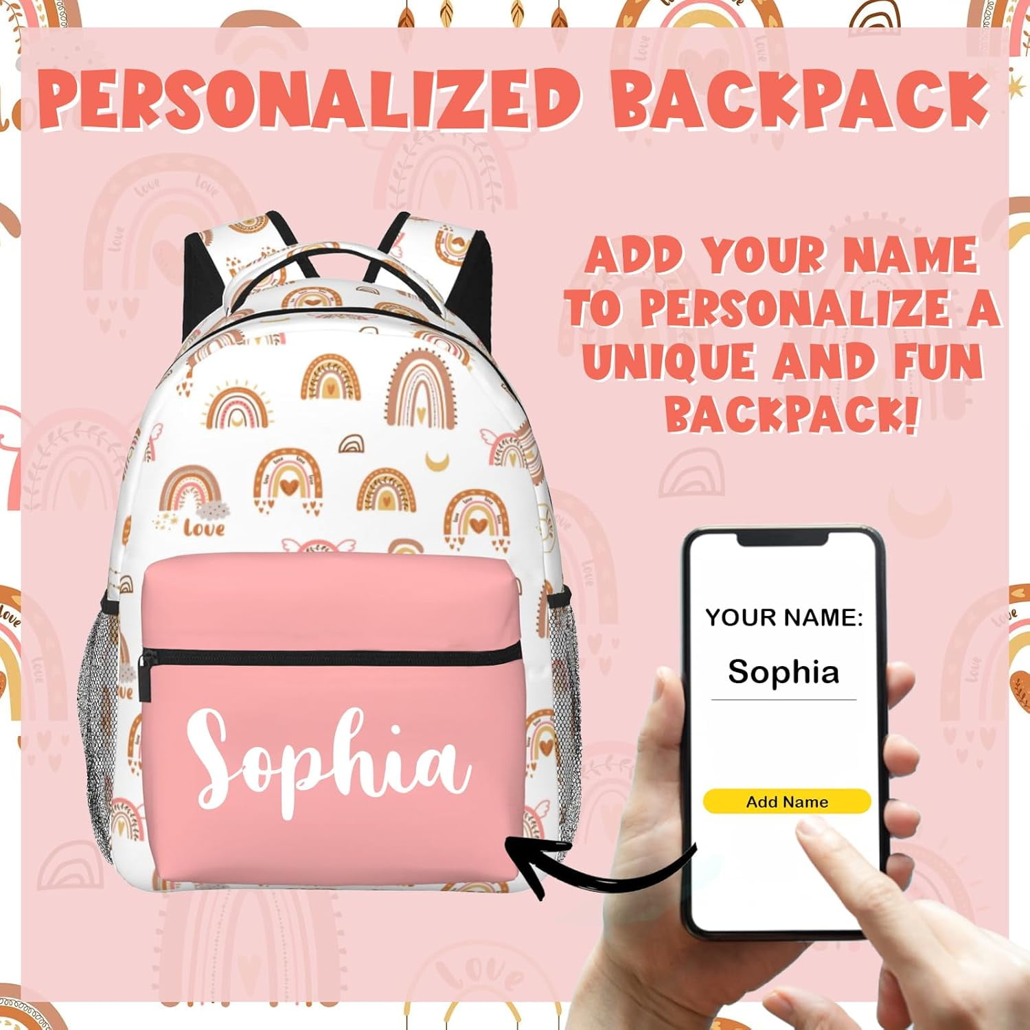 Personalized Backpack For Girls Boys, Custom Backpacks With Name For ...