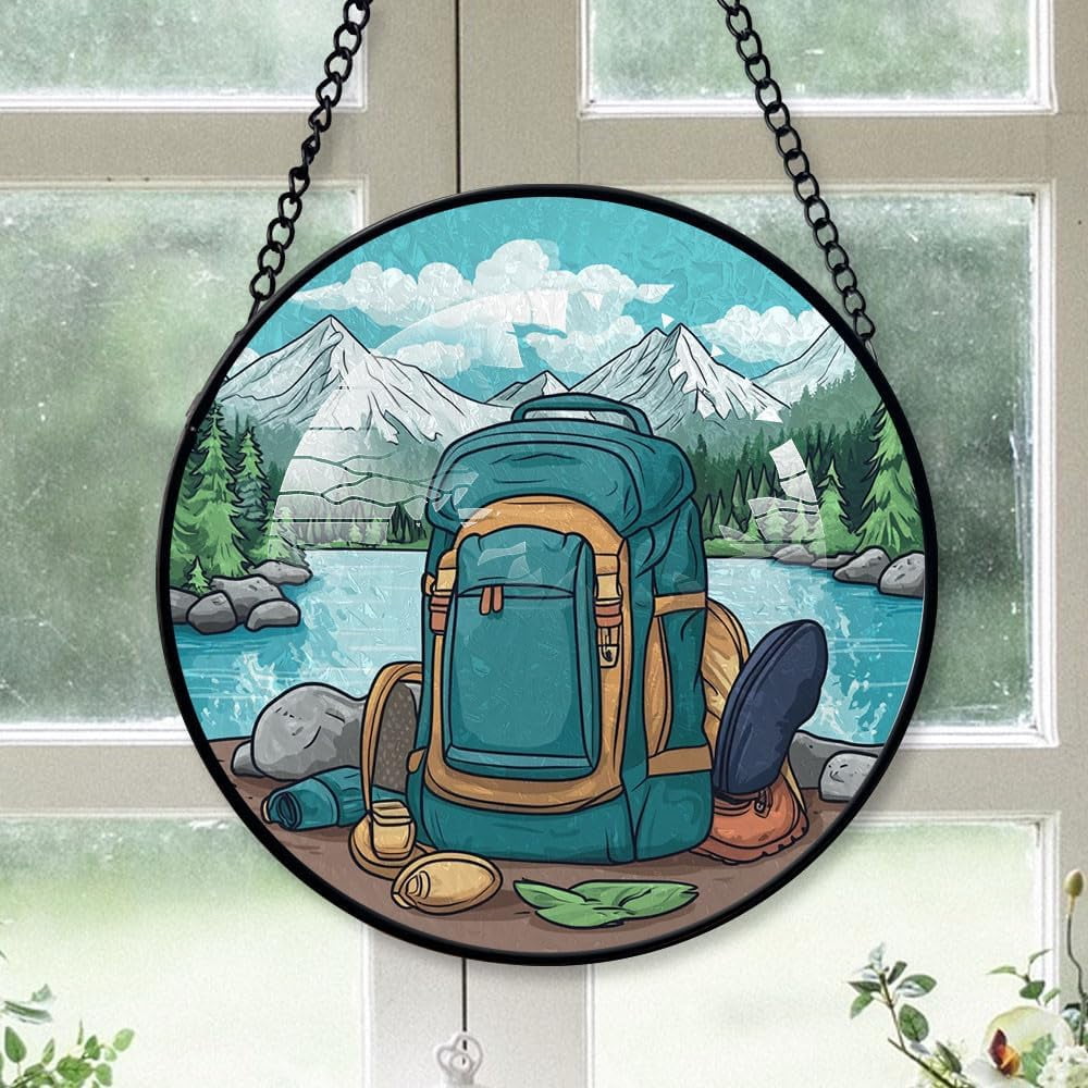 Personalized Backpacking Stained Glass 2025, Backpacking Xmas Gifts ...