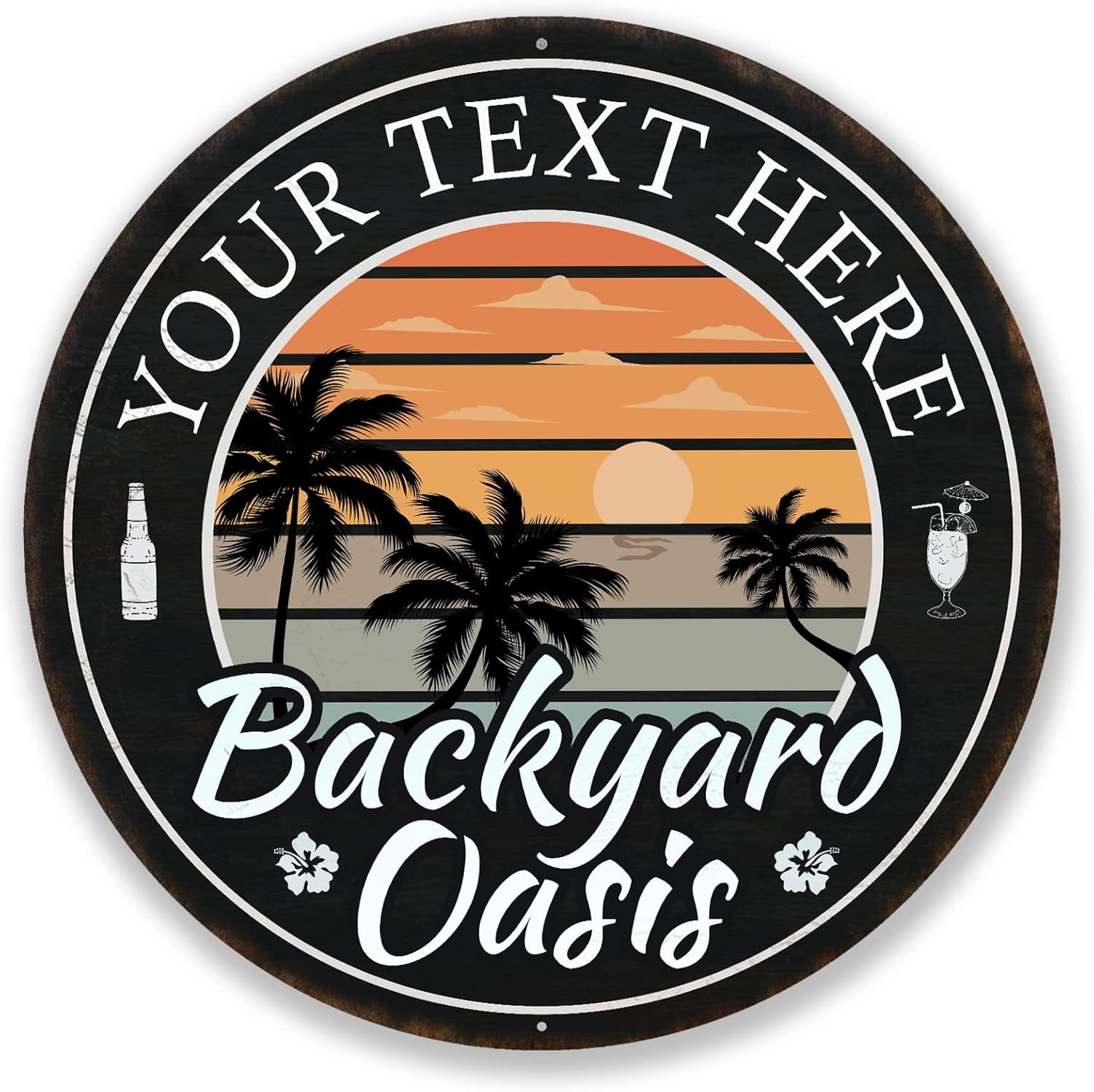 Personalized Backyard Oasis Sign, Patio Sign, Backyard Wall Decor ...