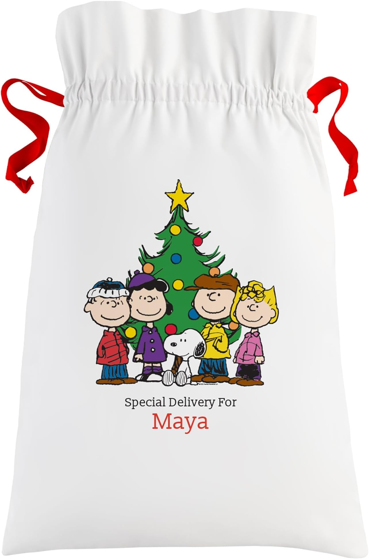 Personalized Bag - - 32"- PEANUTS Gang Christmas Tree - Walmart.com