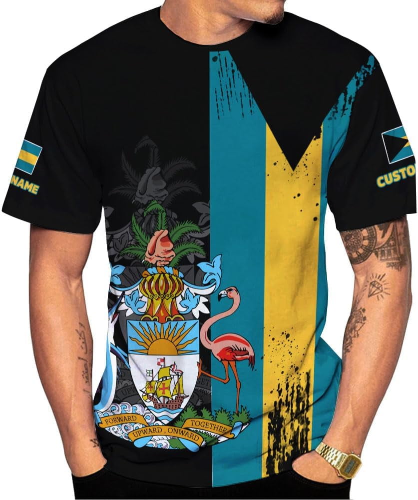 Personalized Bahamas Shirt 3D Custom Bahamas Flag Shirt for Men and ...