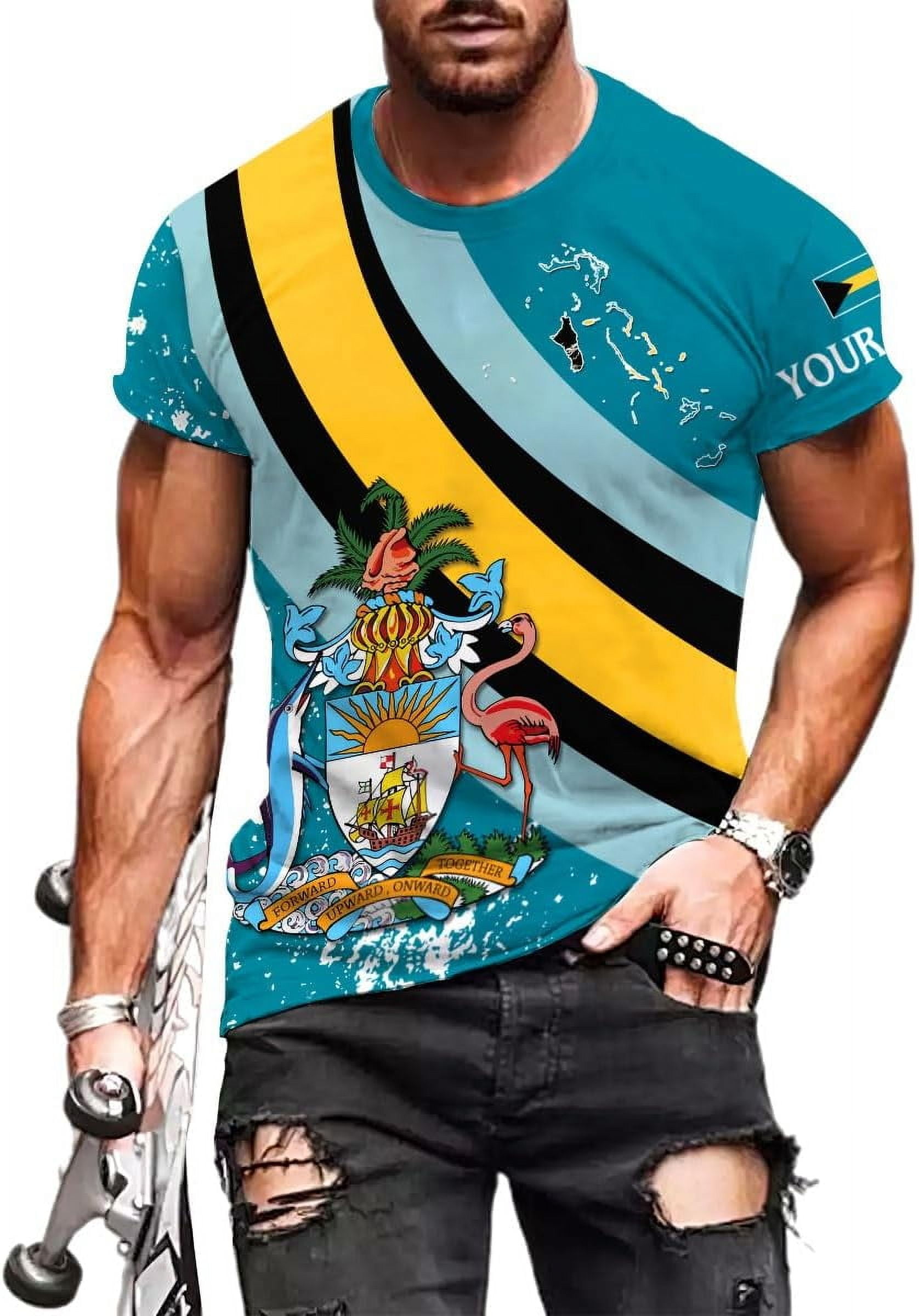 Personalized Bahamas Shirt 3D Custom Bahamas Flag Shirt for Men and ...