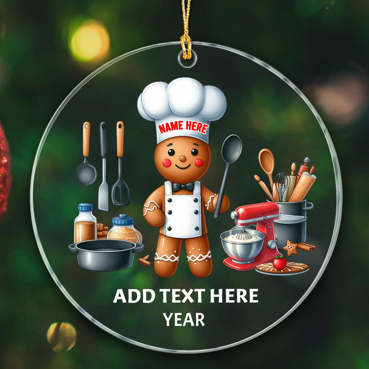 Personalized Baker Christmas Ornament 2025, Baking Xmas Keepsake ...