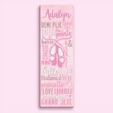 Personalized Ballet Words 9" x 27" Canvas - Walmart.com