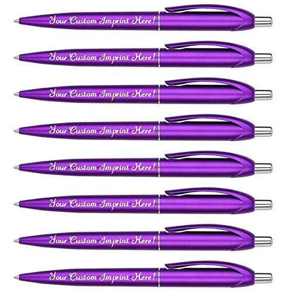 Customized Retro Ballpoint Pens - Click Action, Black Ink, Logo Imprint ...