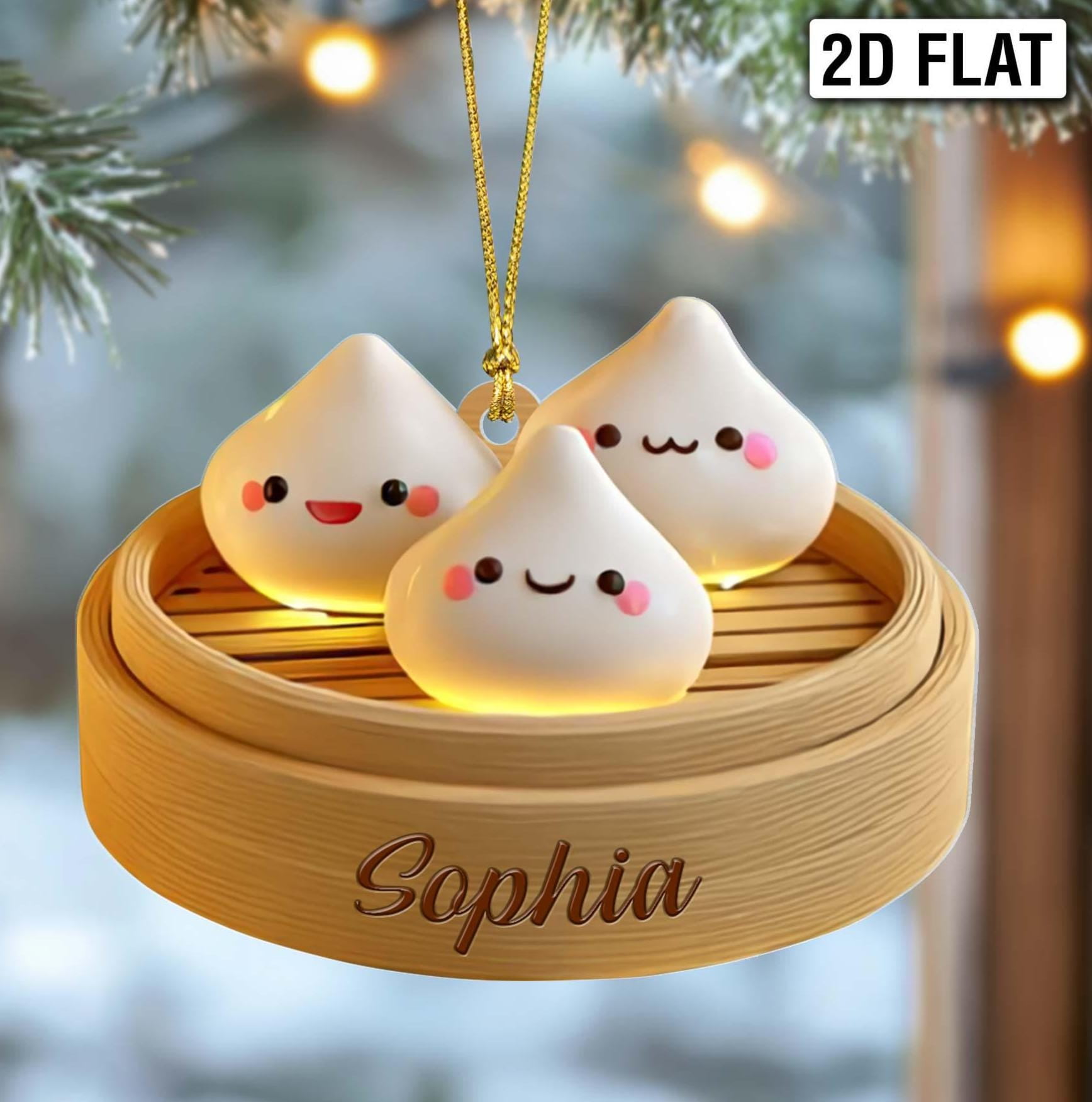 Personalized Bao Siblings Acrylic Ornament 2025, Cute Dumpling - Baozi ...