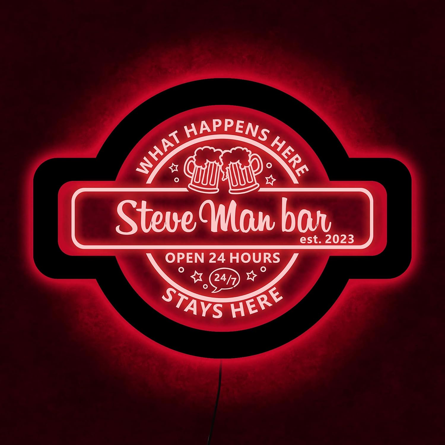 Personalized Bar Neon Sign, Bar Neon Sign Custom, Bar Led Neon Sign ...