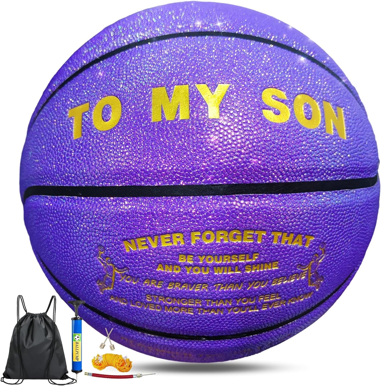Personalized Basketball, Sparkle Glow to My Son / Daughter Basketball ...
