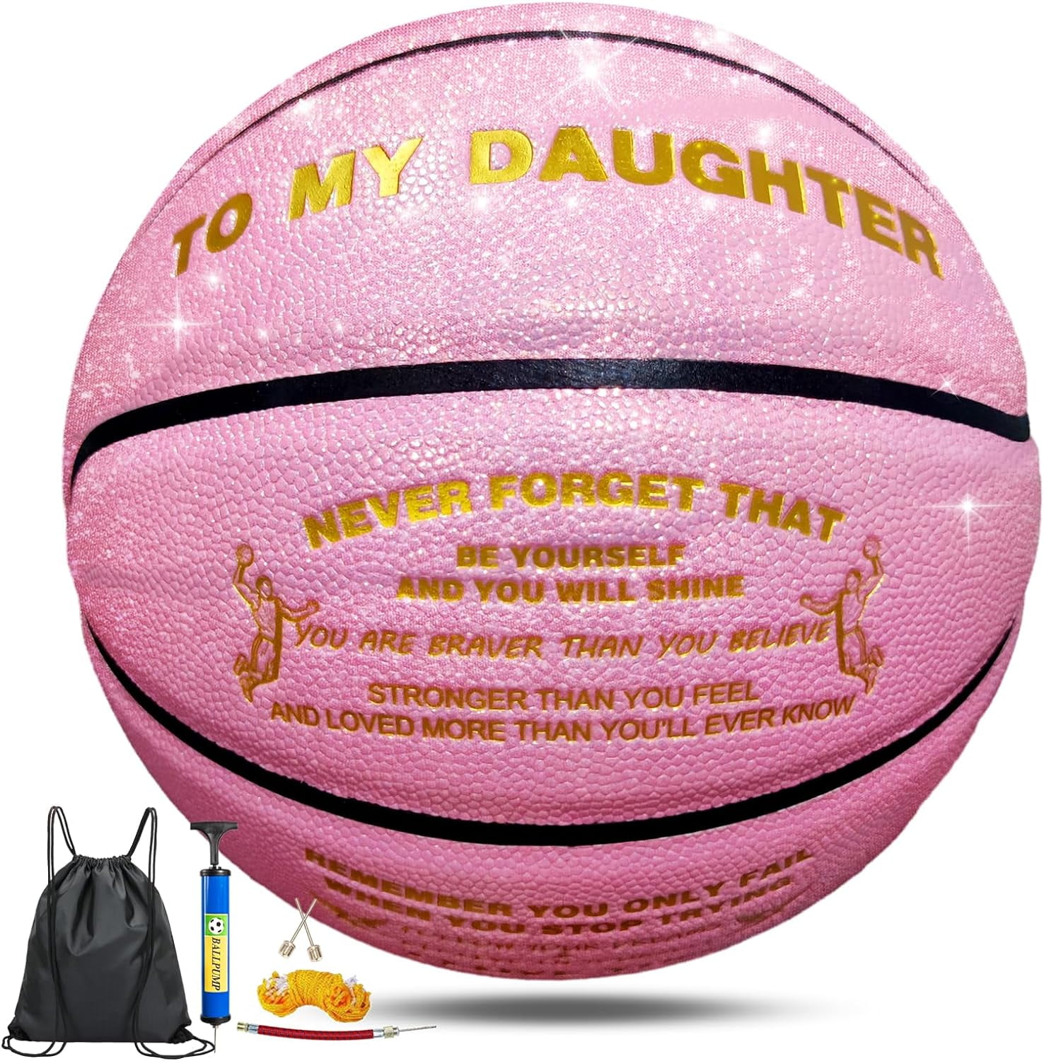 Personalized Basketball, Sparkle Glow to My Son / Daughter Basketball ...