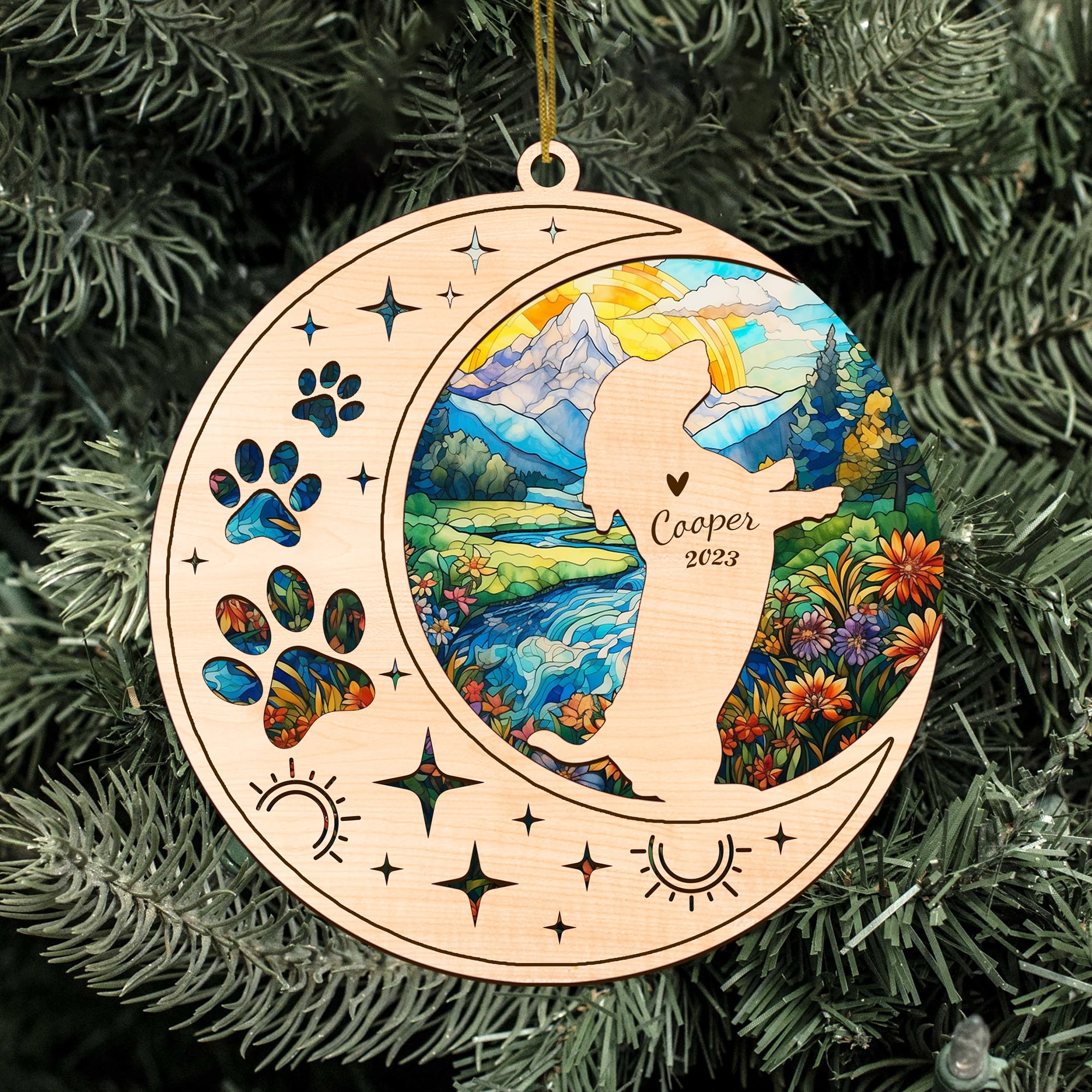 Personalized Basset Hound Dog Star Memorial Suncatcher, Pet Loss ...