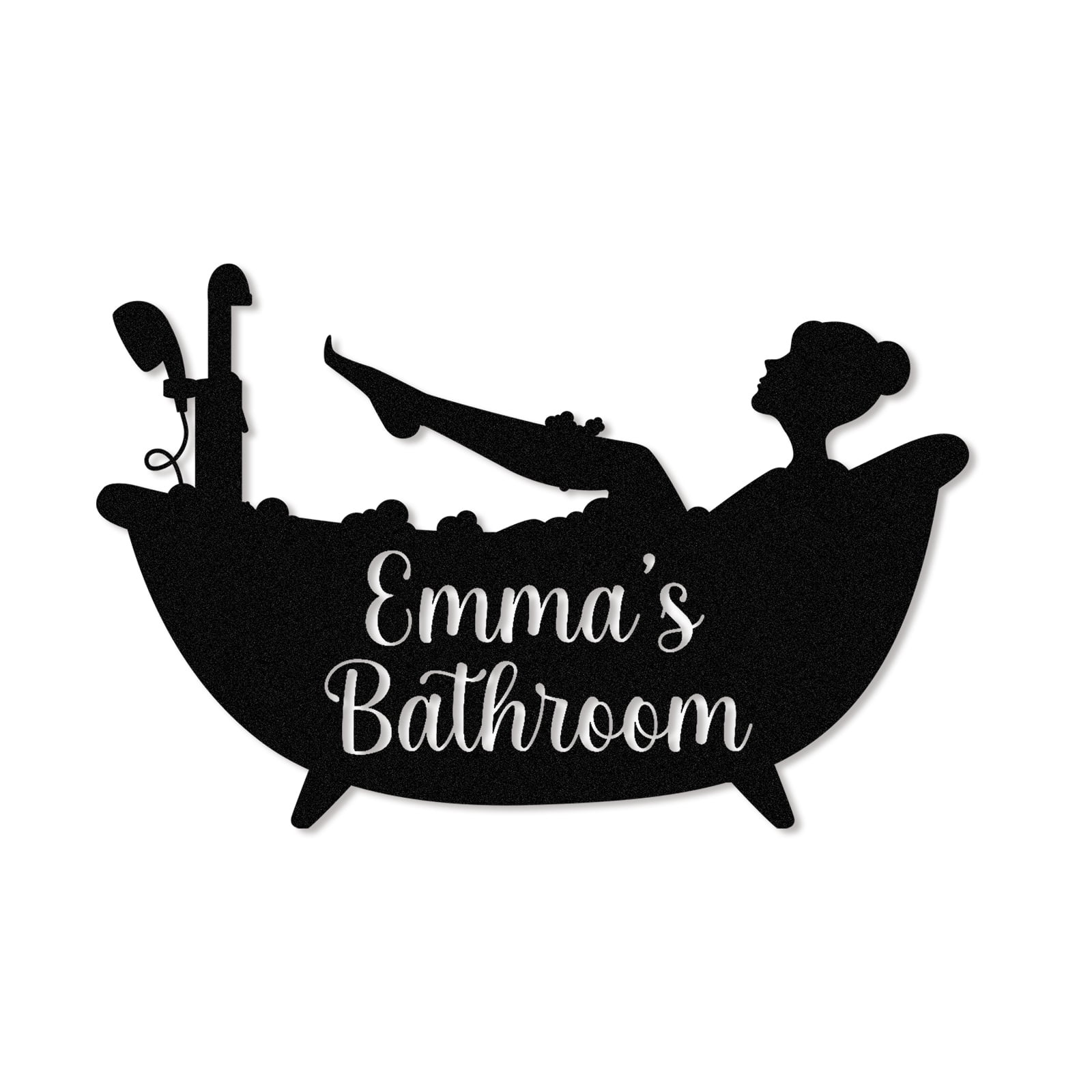 Personalized Bathroom Metal Sign, Farmhouse Bathroom Decor Wall Art ...