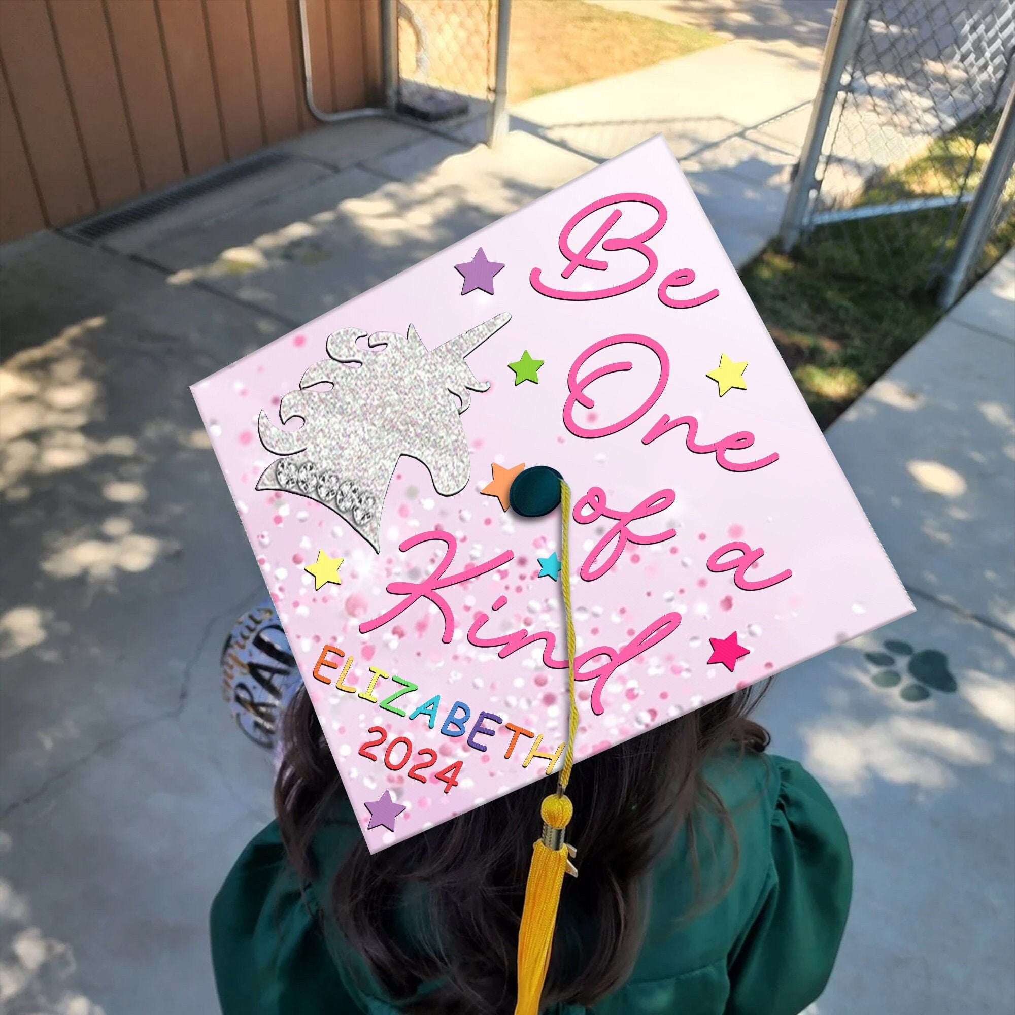 Personalized Be One Of A Kind Unicorn Graduation Cap Topper, Class Of ...