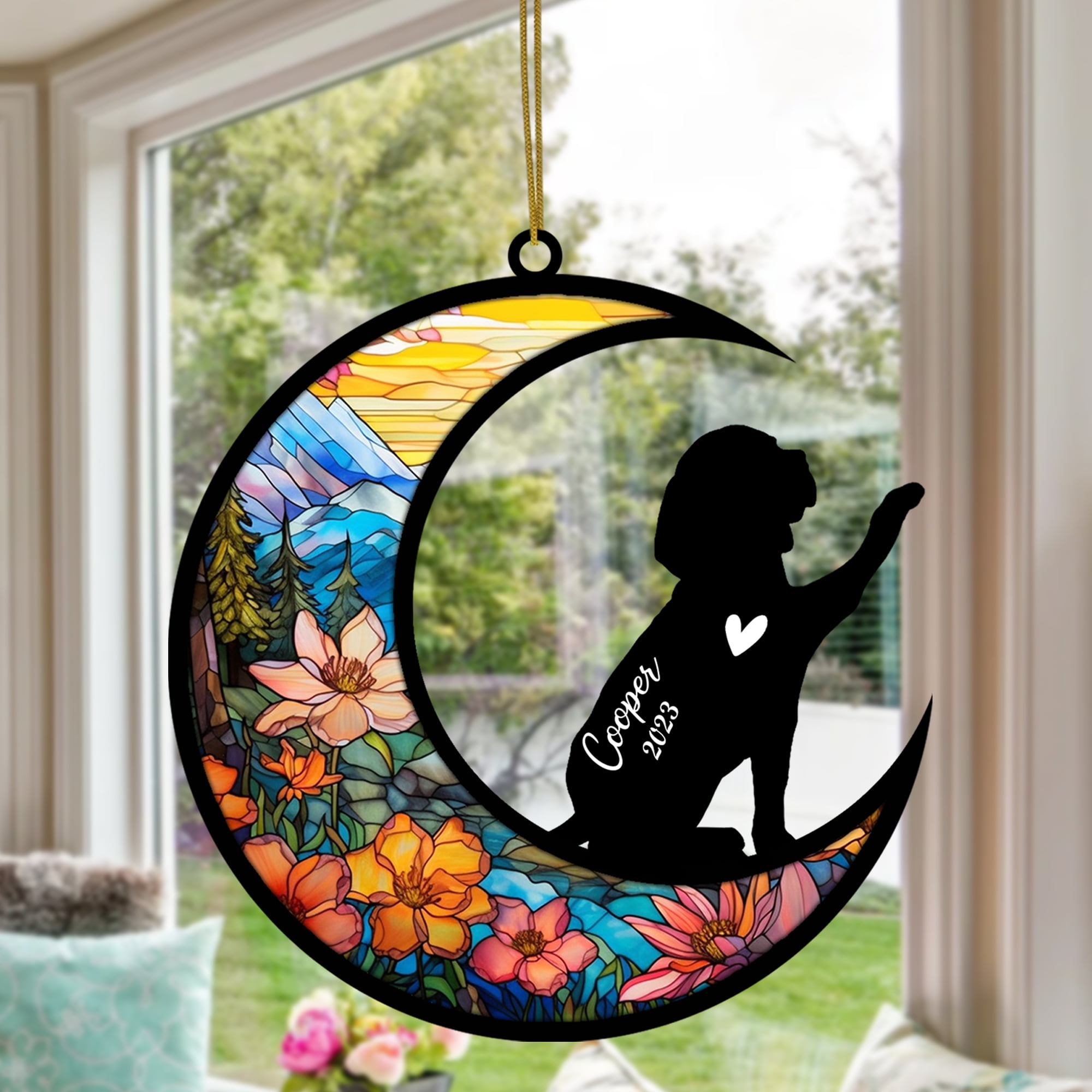 Personalized Beagle Dog Memorial Suncatcher, Pet Loss Sympathy ...