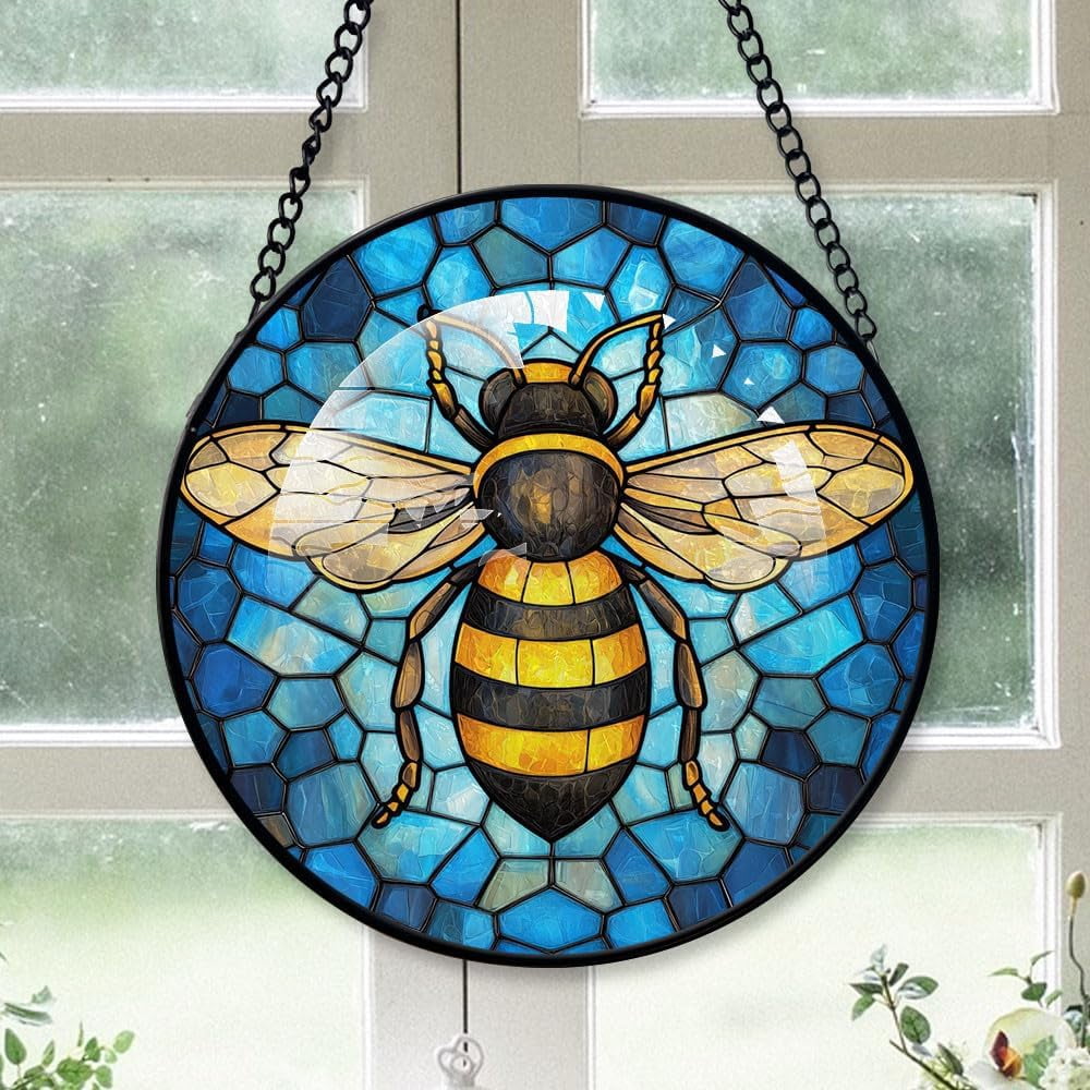 Personalized Bee Stained Glass 2025, Bee Xmas Gifts Ideas, Bee ...