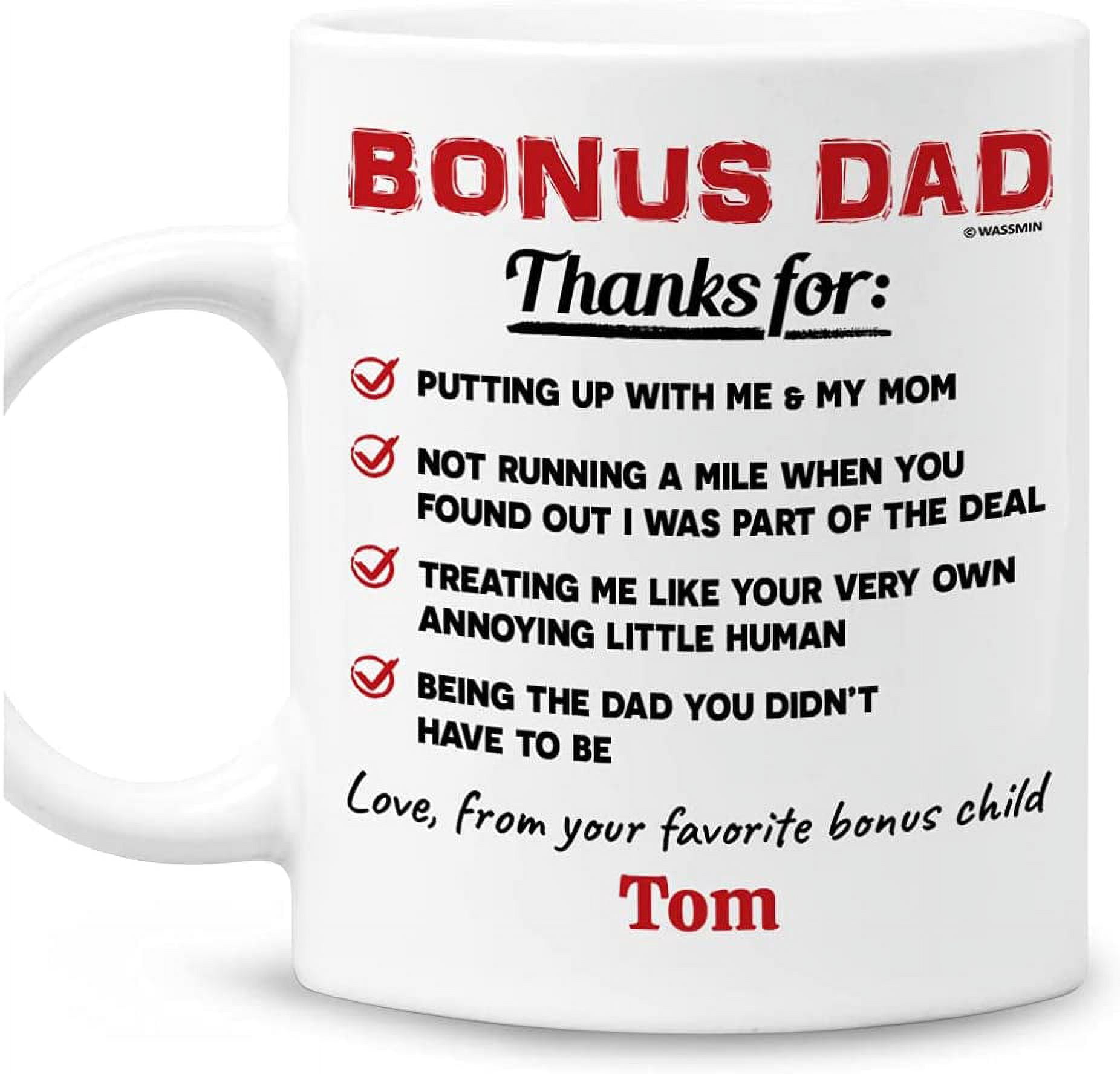 Personalized Best Bonus Dad Mug Birthday Christmas Father's Day Gifts ...