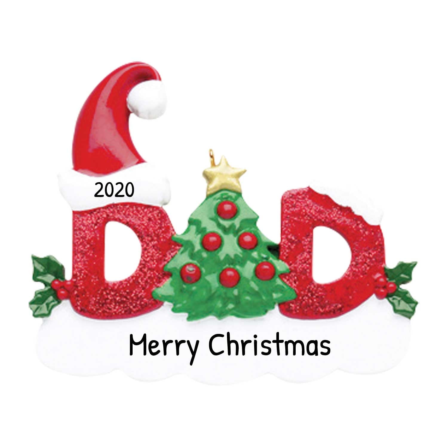 Personalized Best Dad Ornament 2024 - Daddy Ornament 2024, Dad Gifts ...