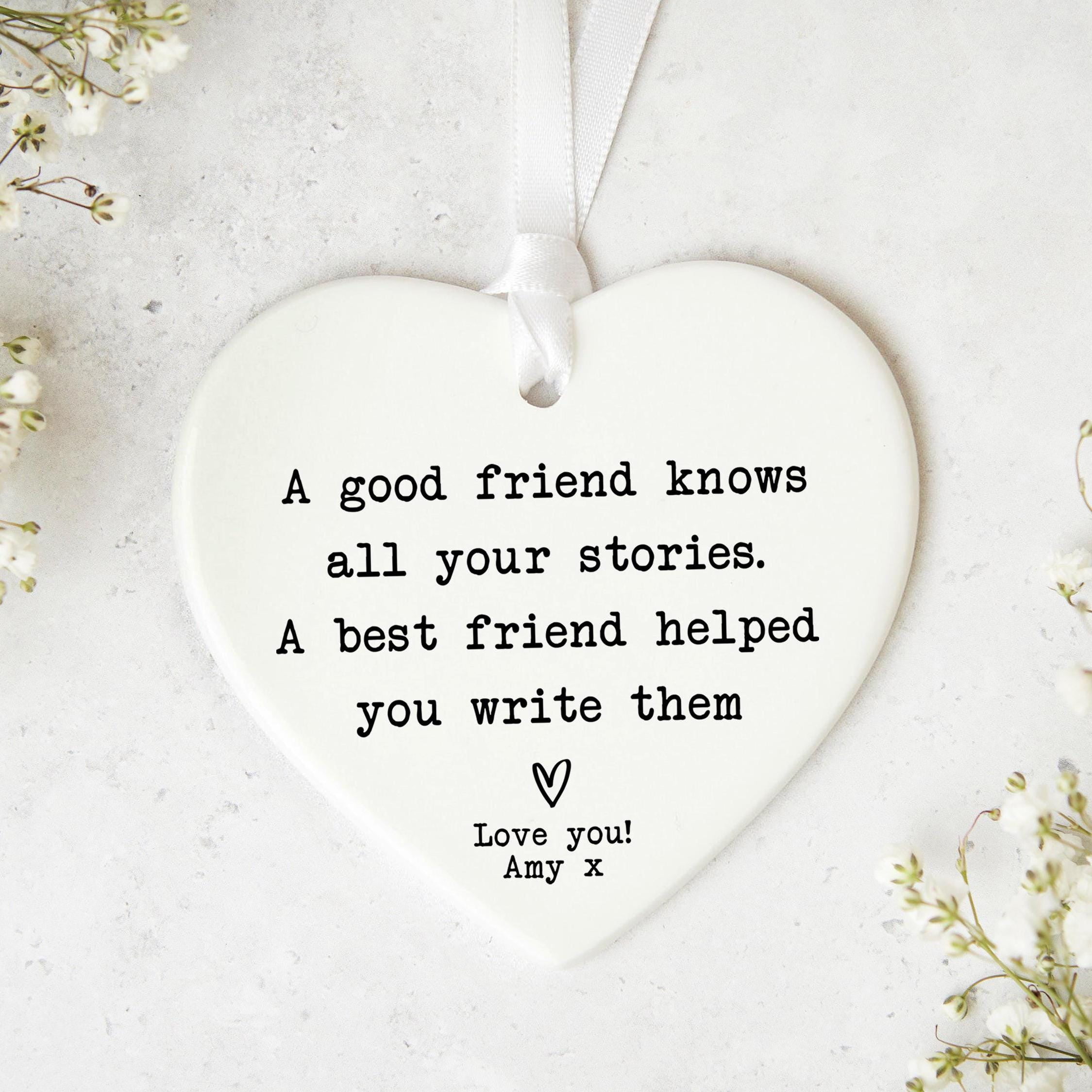 Personalized Best Friend Letterbox Gift - Friendship Ceramic Heart ...