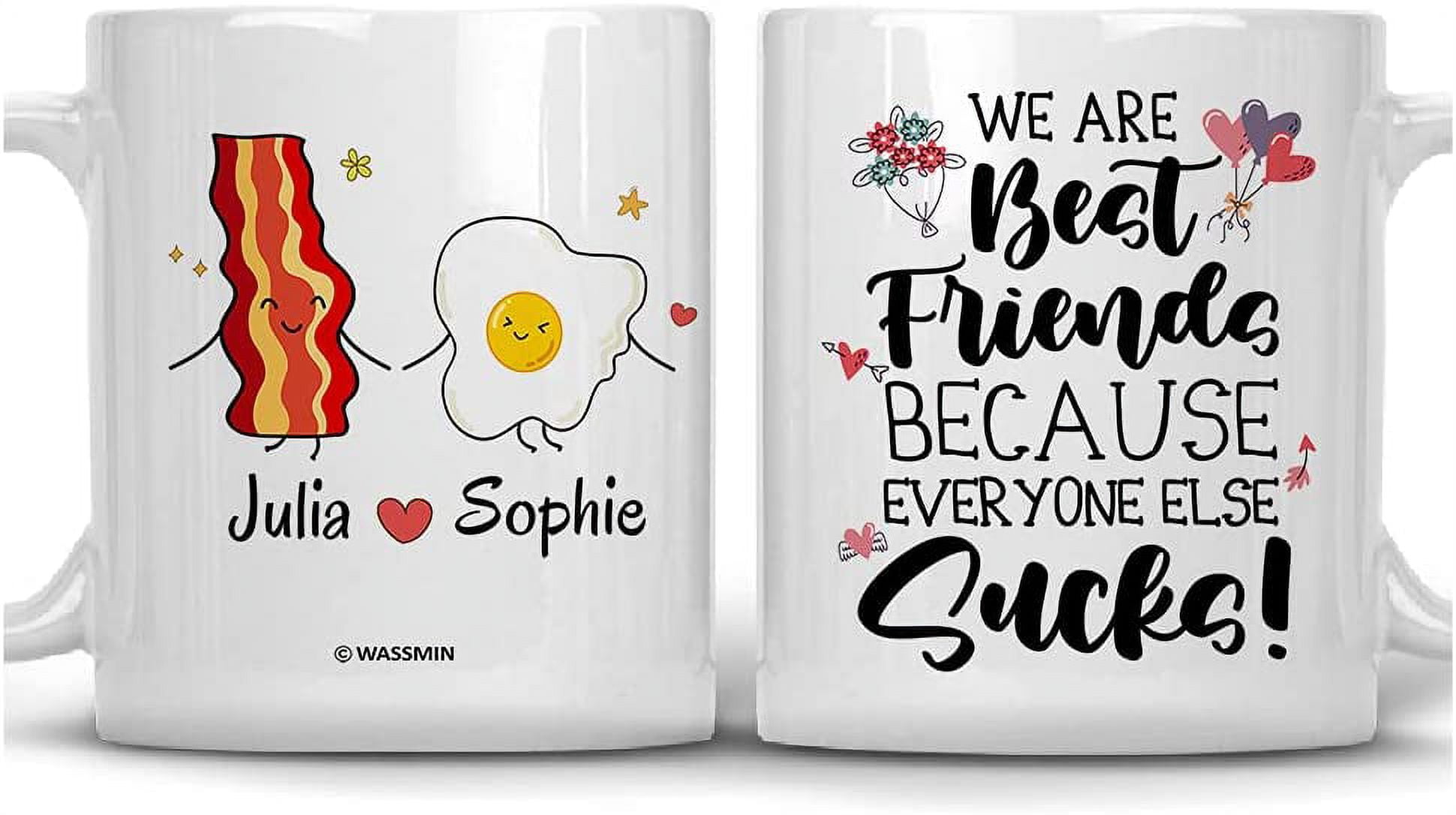 Personalized Best Friend Mug Besties Coffee Mugs 11oz 15oz Birthday ...