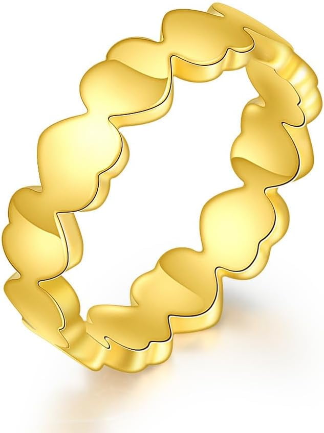 Personalized Best Friend Rings For 2 Minimalist Stainless Steel Dainty ...