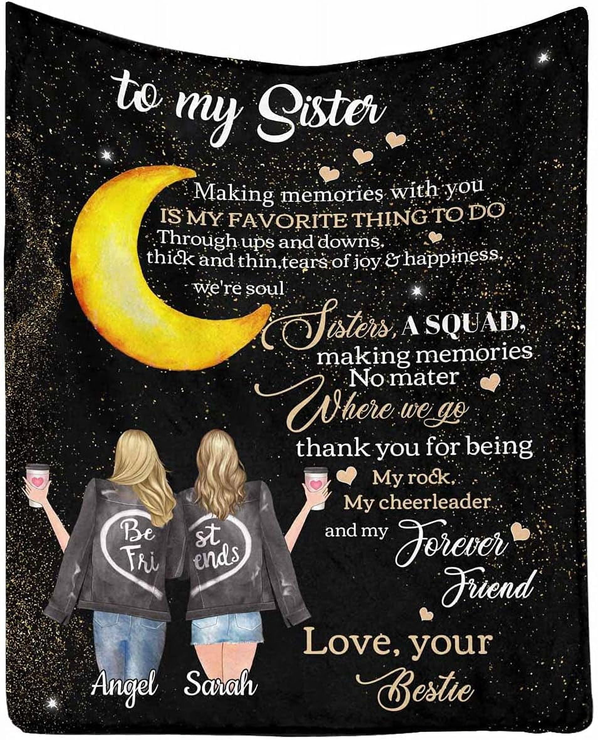 Personalized Best Friends Birthday for Women, Friendship Blanket and ...