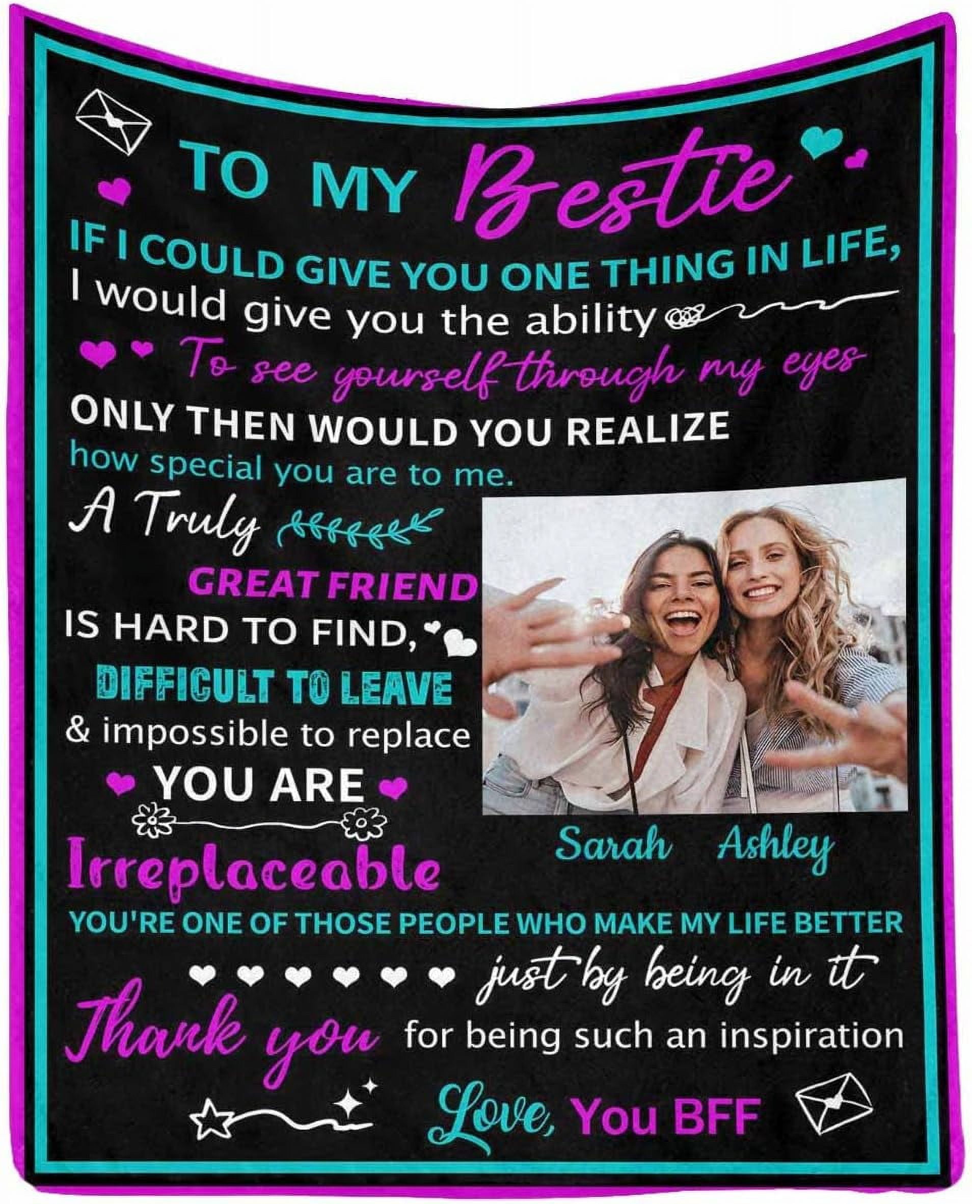 Personalized Best Friends Birthday for Women, Friendship Blanket and ...