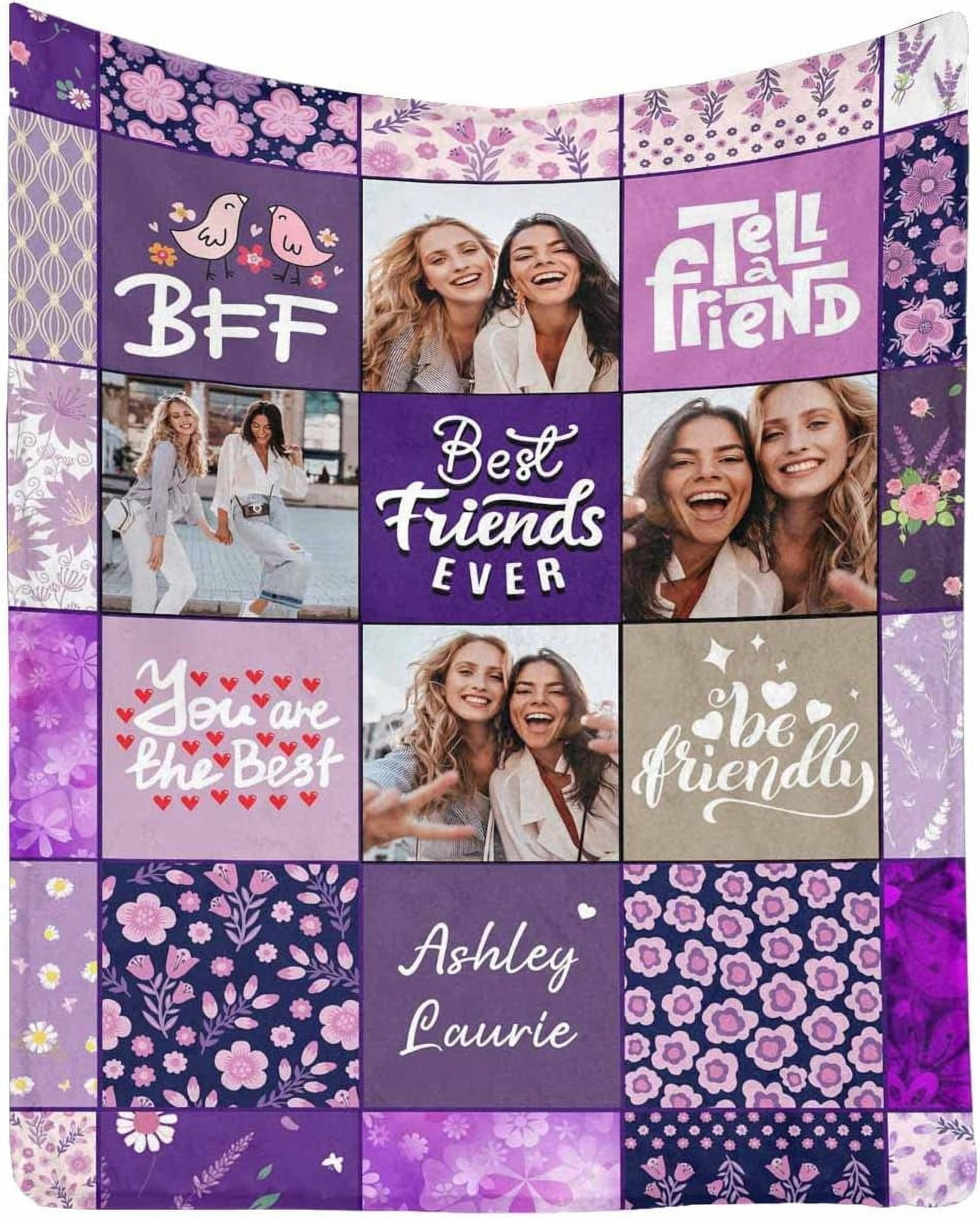 Personalized Best Friends Birthday for Women, Friendship Blanket and ...