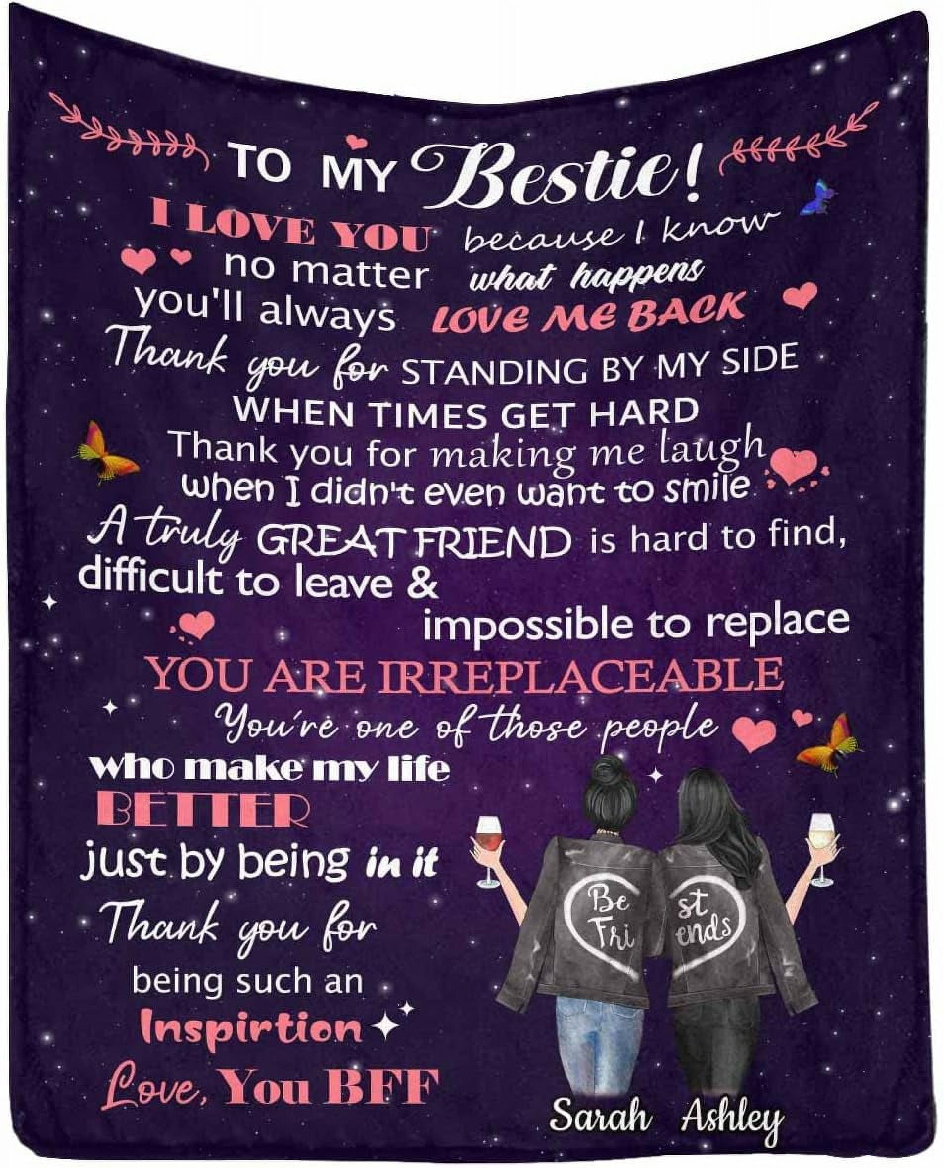 Personalized Best Friends Birthday for Women, Friendship Blanket and ...