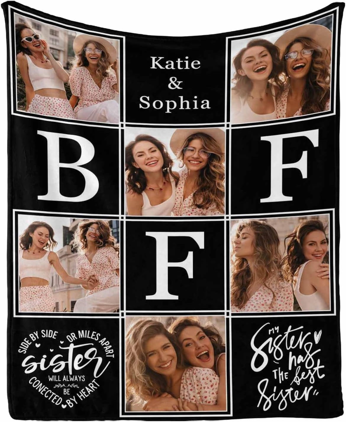 Personalized Best Friends Birthday for Women, Friendship Blanket and ...