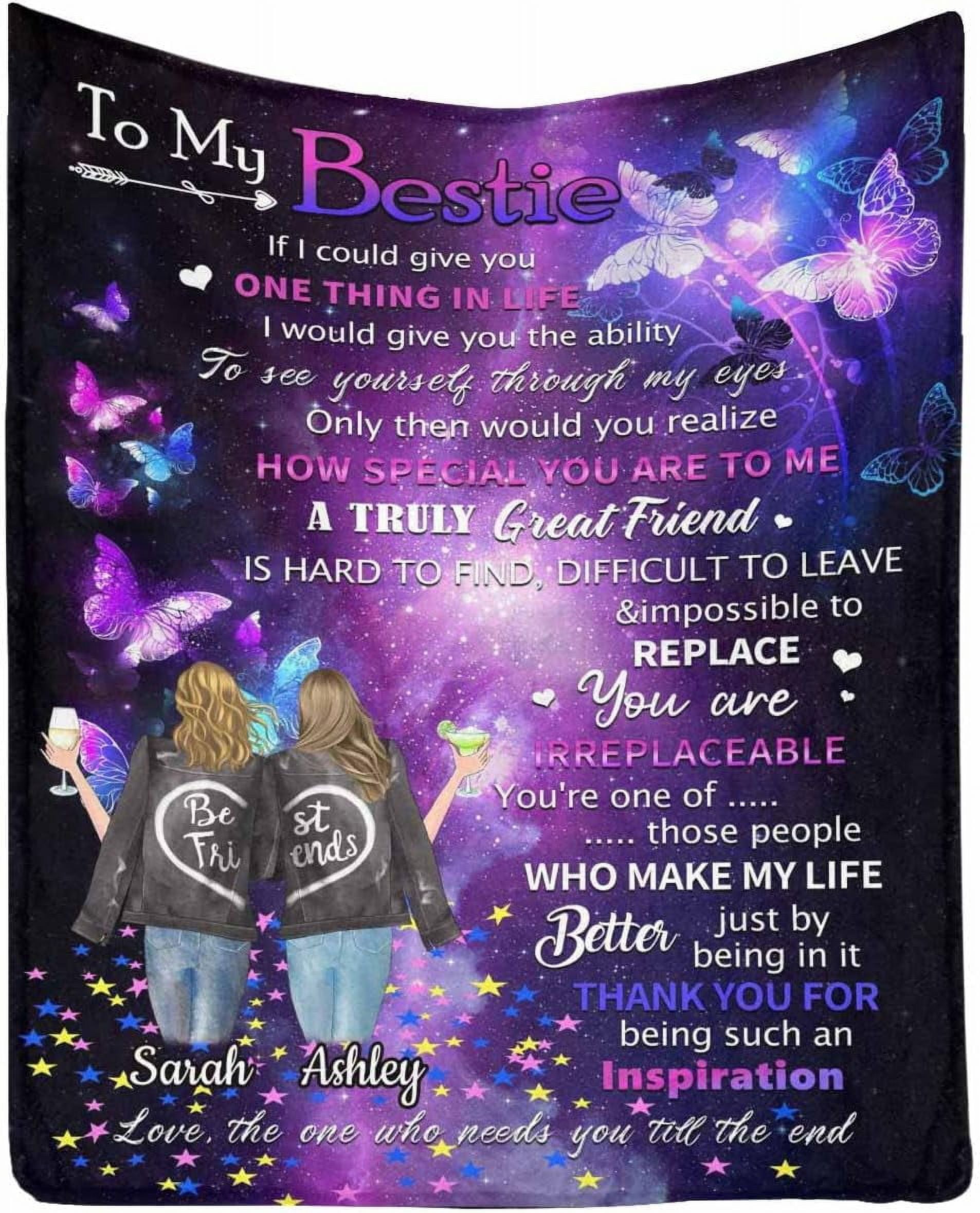 Personalized Best Friends Birthday for Women, Friendship Blanket and ...