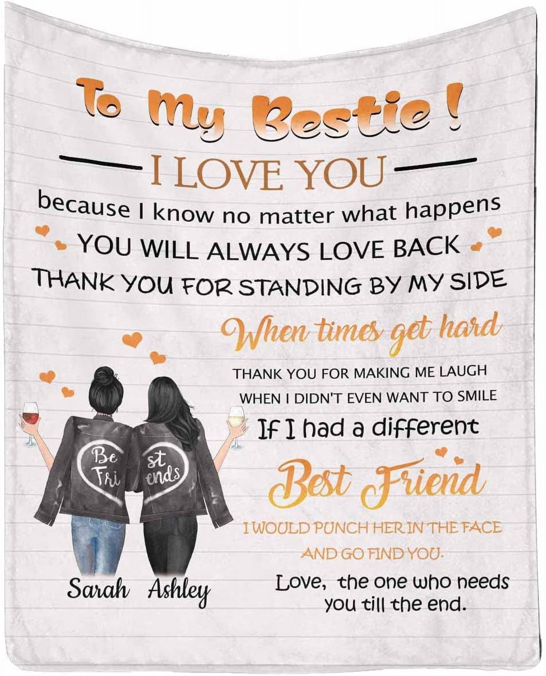 Personalized Best Friends Birthday for Women, Friendship Blanket and ...