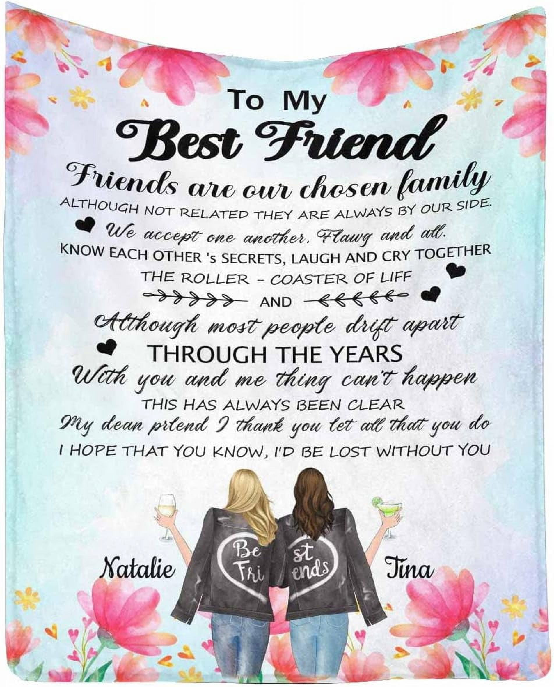 Personalized Best Friends Birthday for Women, Friendship Blanket and ...