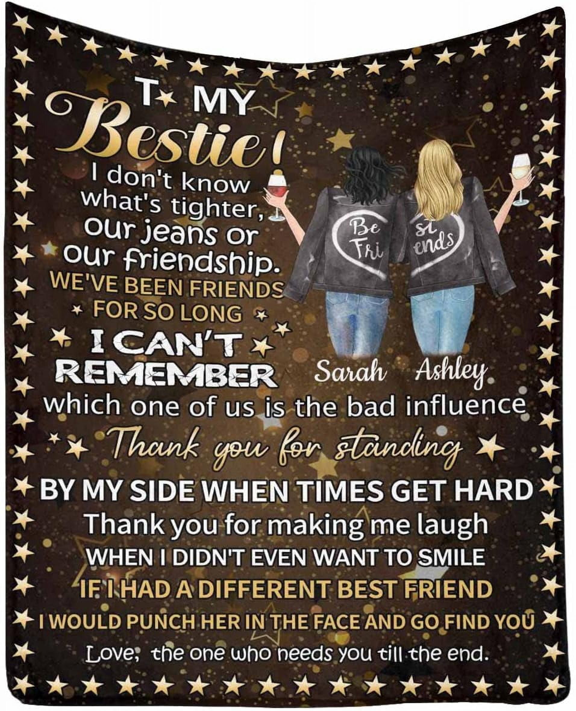 Personalized Best Friends Birthday for Women, Friendship Blanket and ...