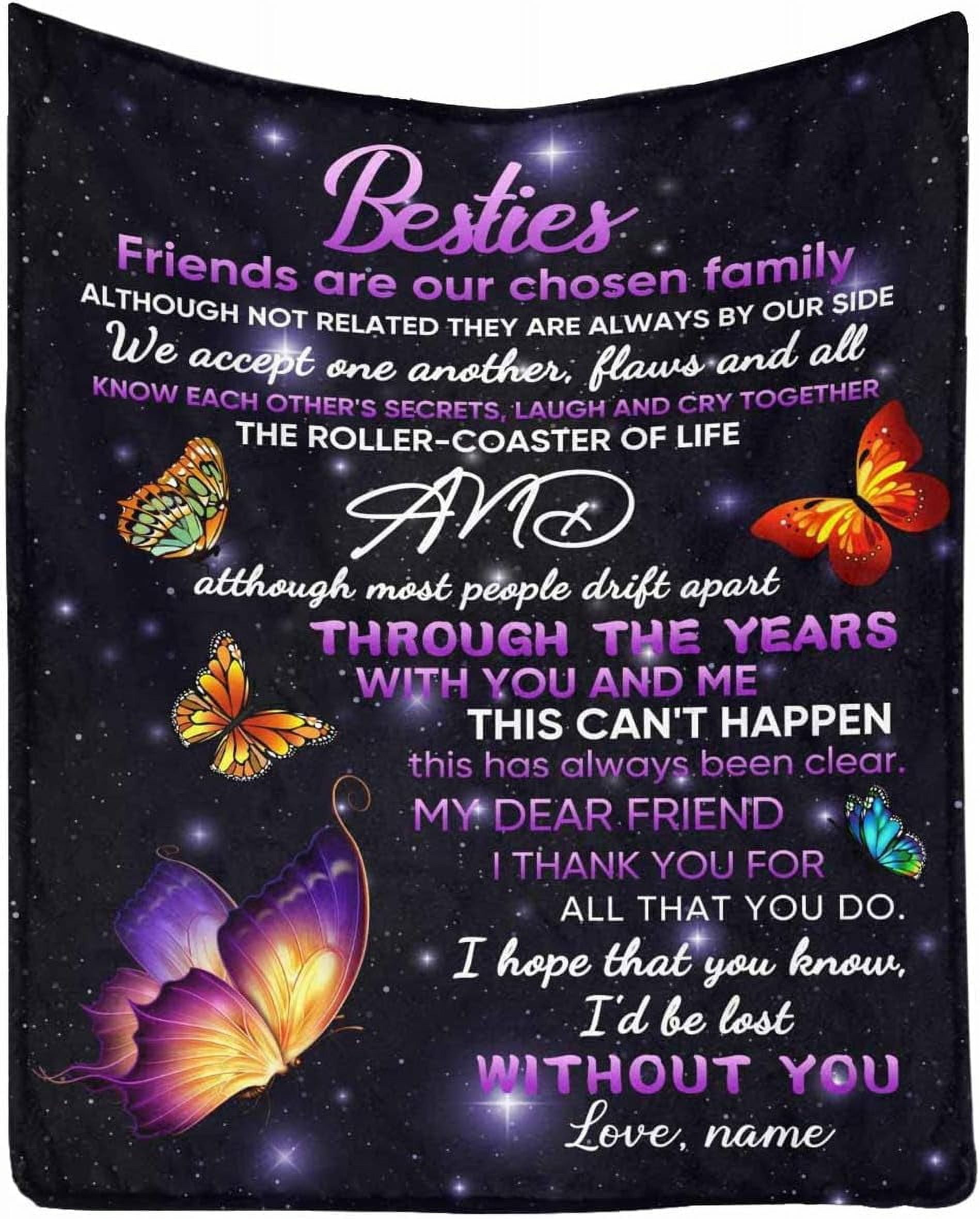 Personalized Best Friends Birthday for Women, Friendship Blanket and ...