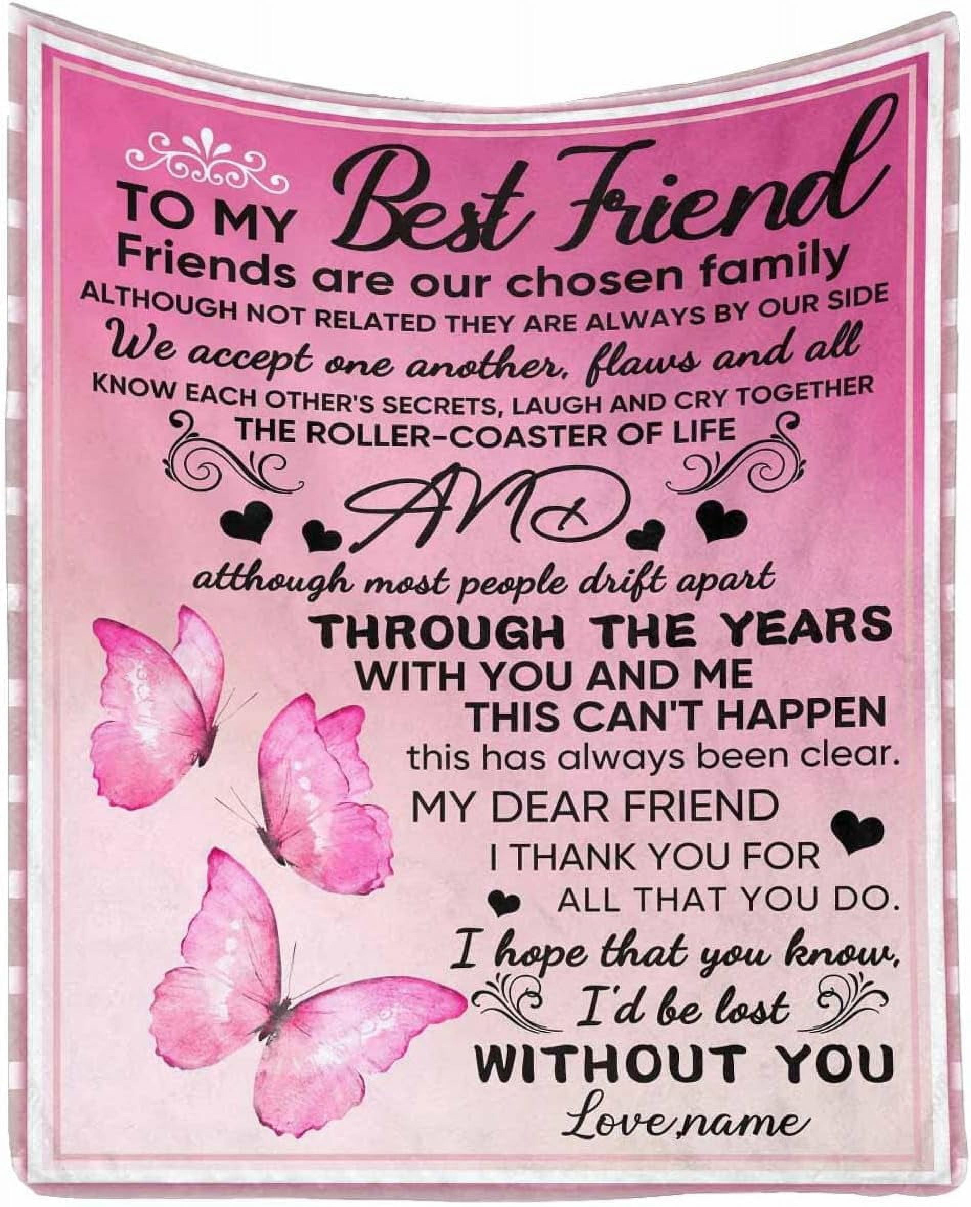 Personalized Best Friends Birthday for Women, Friendship Blanket and ...