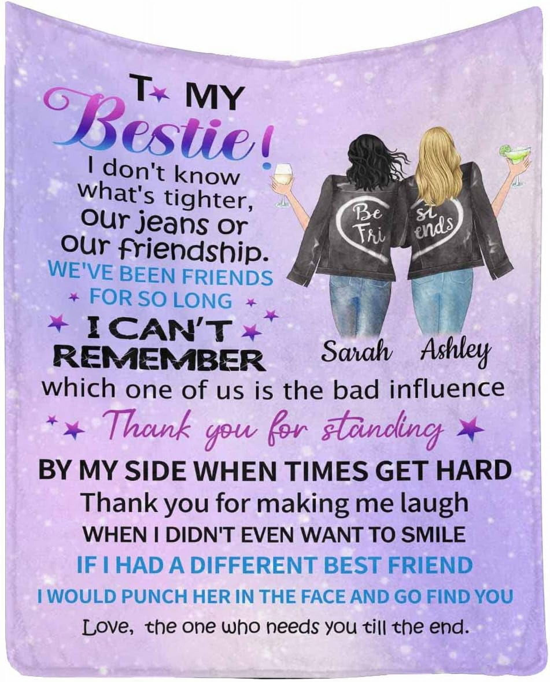 Personalized Best Friends Birthday for Women, Friendship Blanket and ...