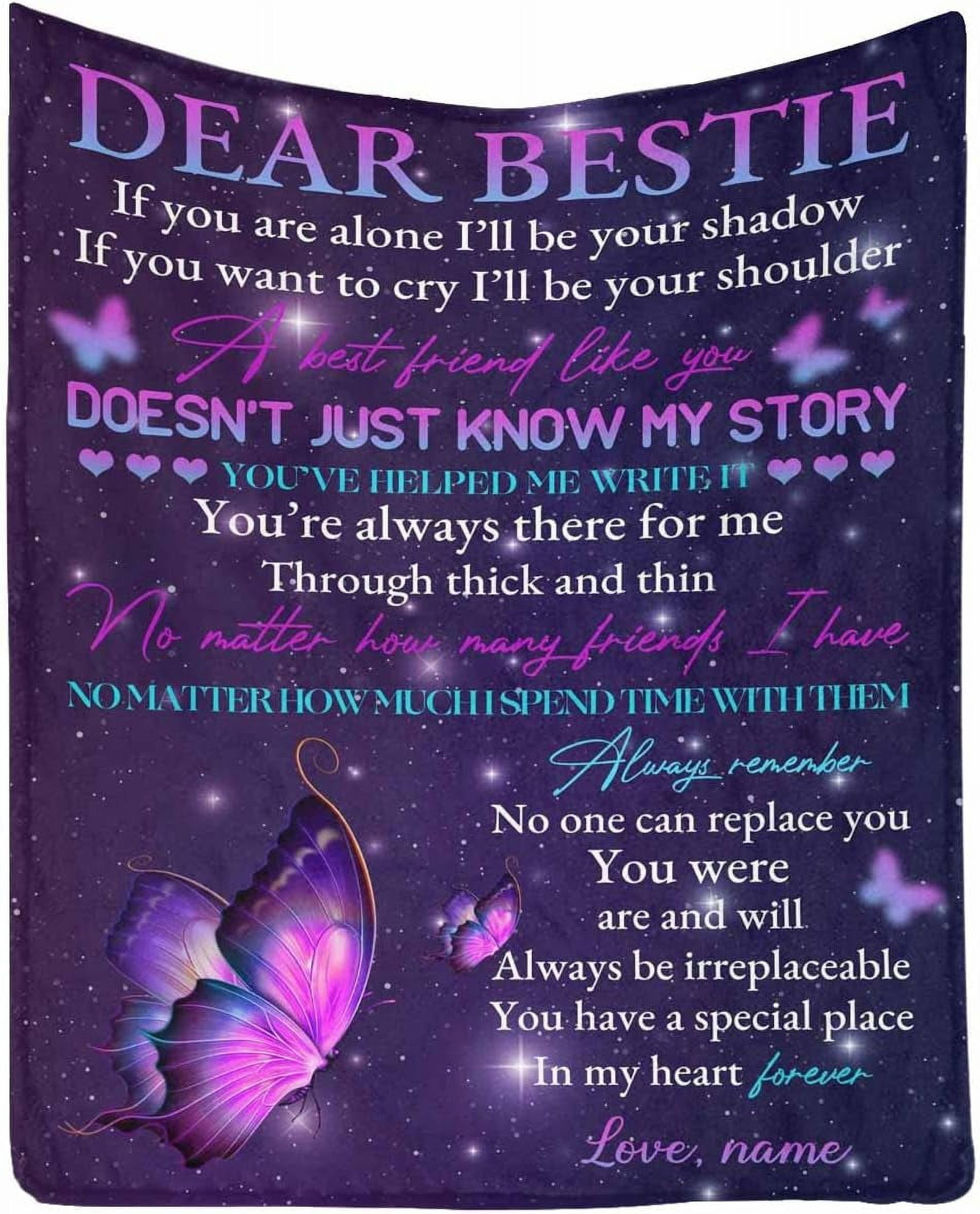 Personalized Best Friends Birthday for Women, Friendship Blanket and ...
