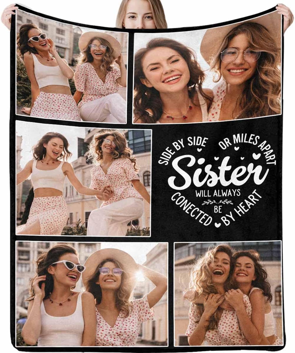 Personalized Bestie Photo Blanket for Sister Sisters Make The Best ...