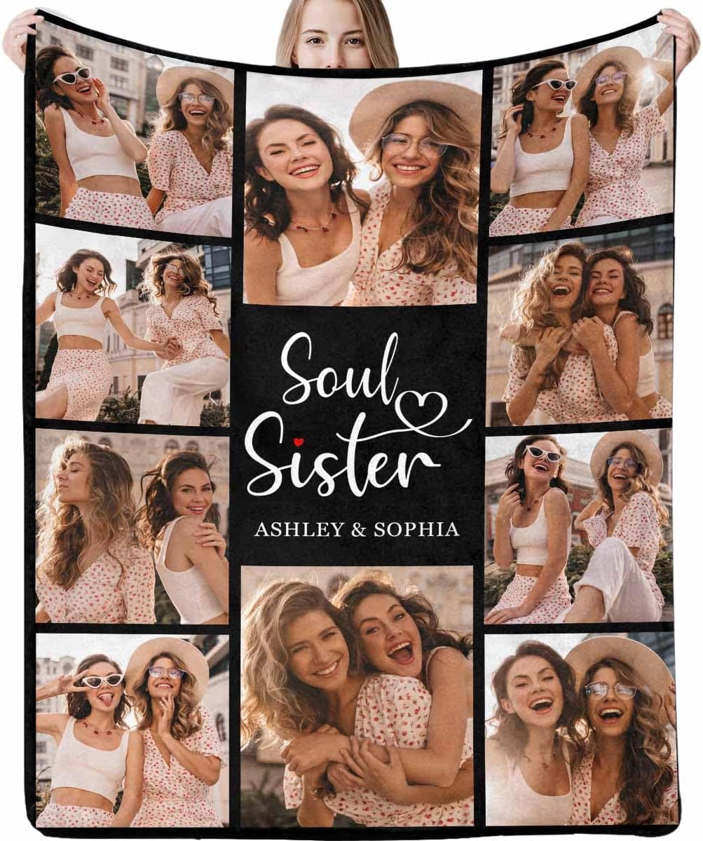 Personalized Bestie Photo Blanket for Sister Sisters Make The Best ...