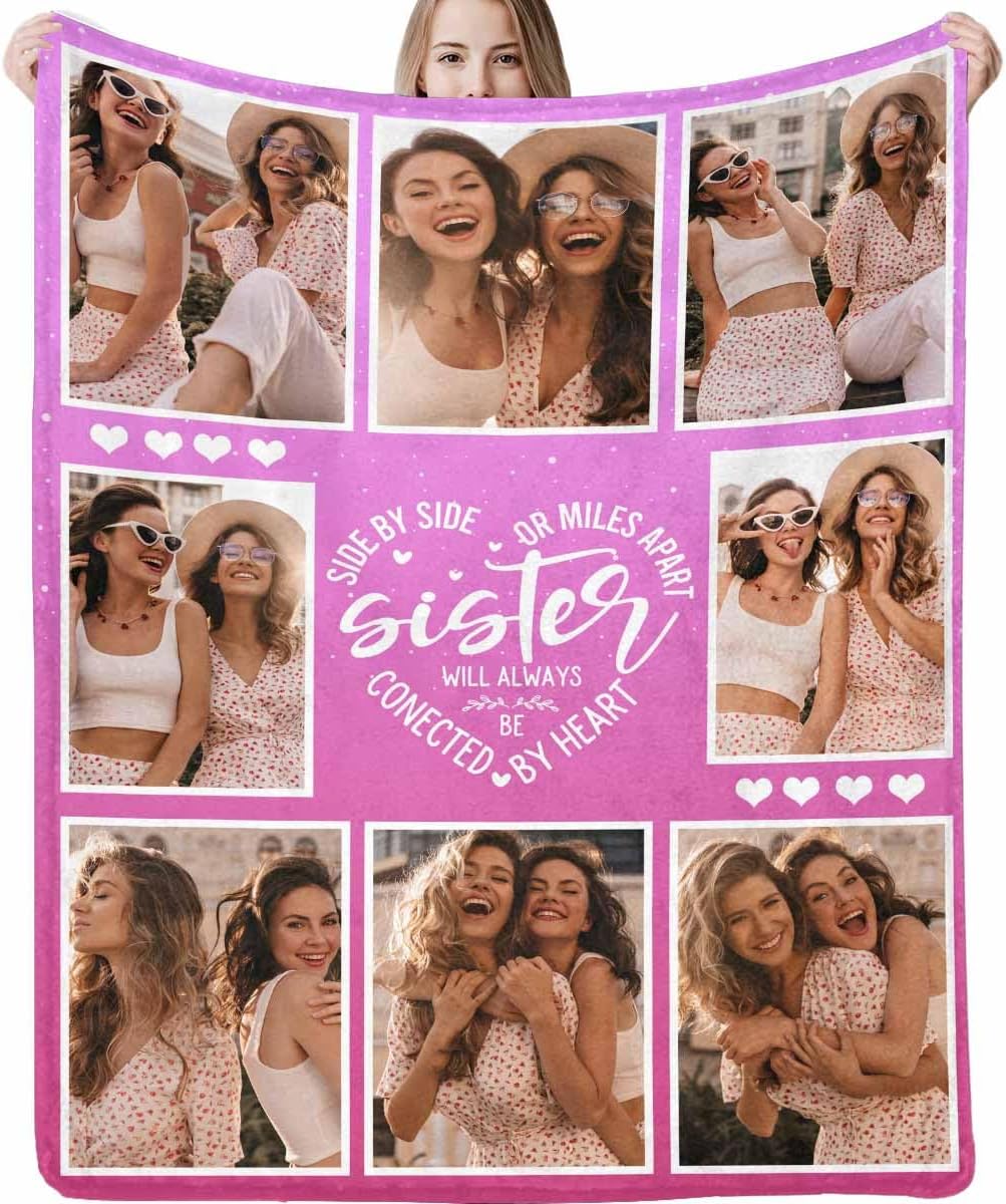 Personalized Bestie Photo Blanket for Sister Sisters Make The Best ...