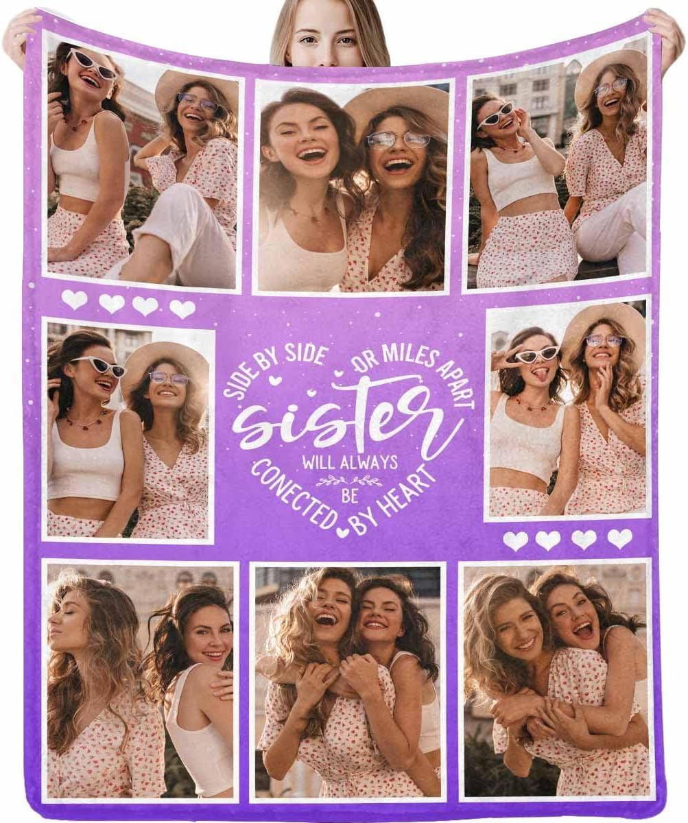 Personalized Bestie Photo Blanket for Sister Sisters Make The Best ...