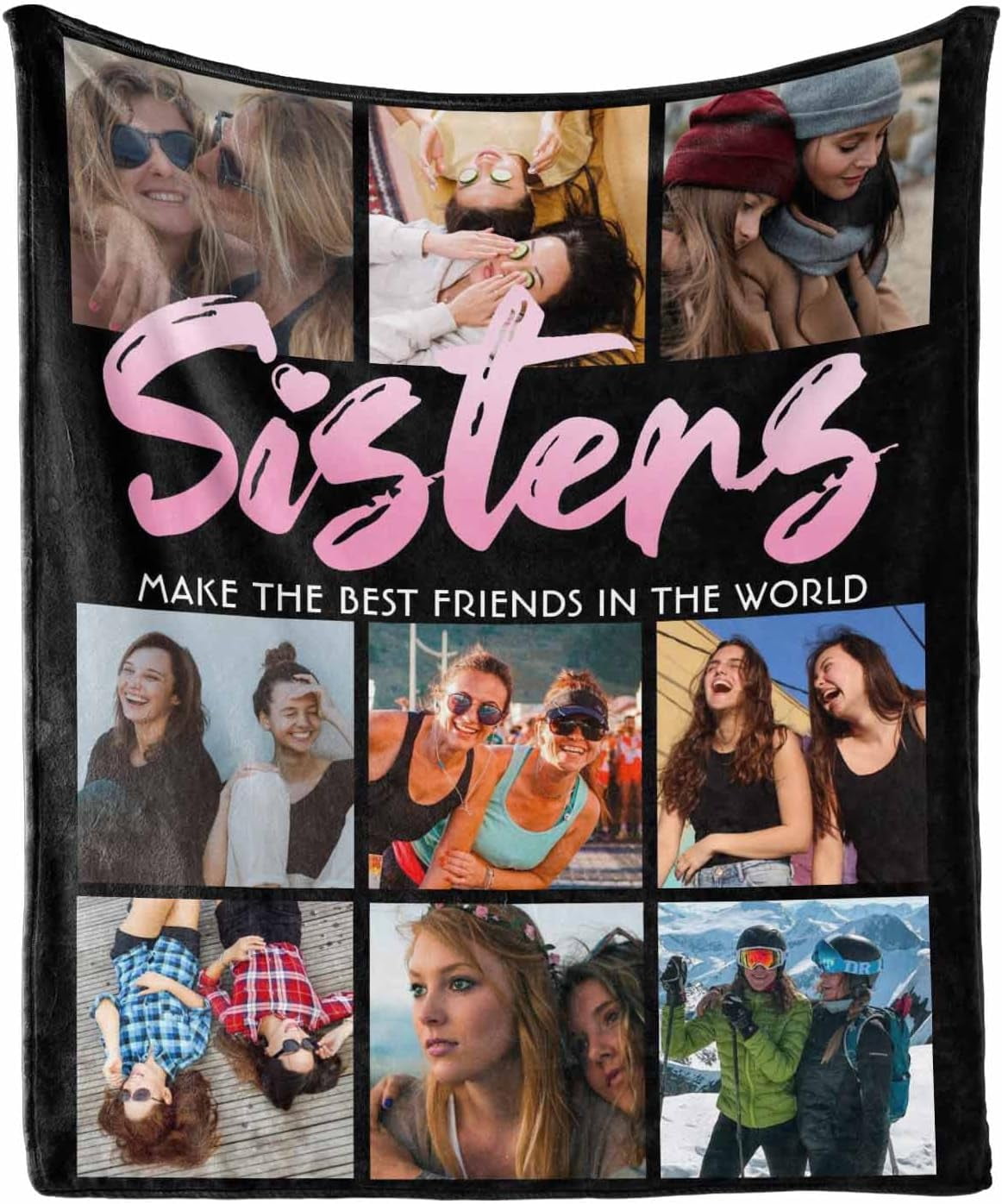 Personalized Besties Blanket with Photo Collage - Customized Throw ...