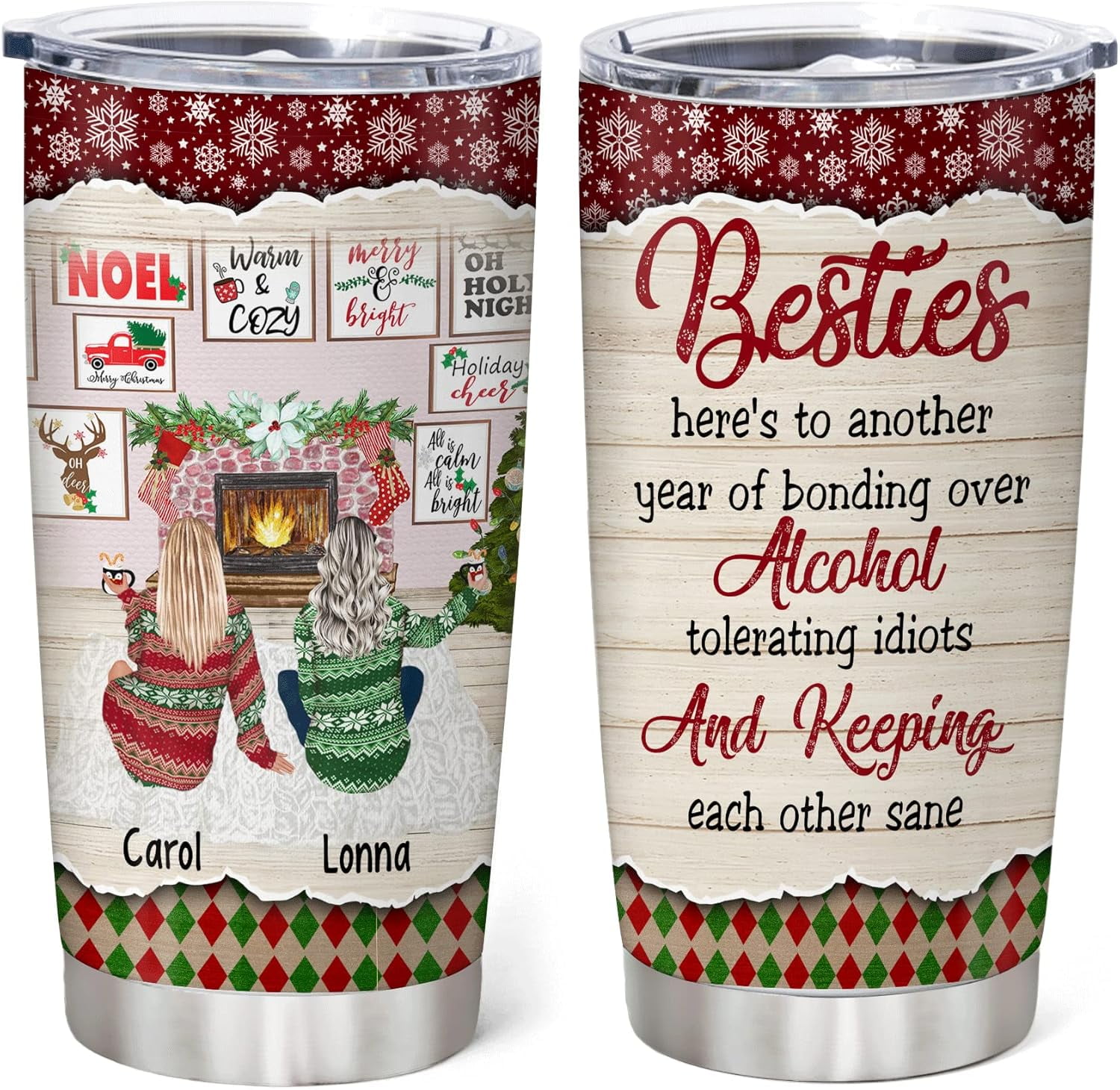 Personalized To My Besties Tumbler, Besties Here's To Another Year Of ...