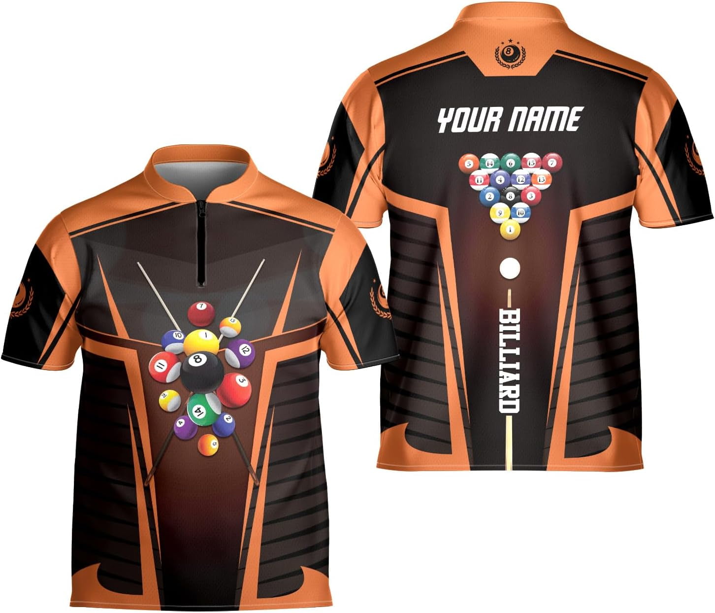 Personalized Billiard Jersey 3D Billiard Shirts for Men Billiard ...