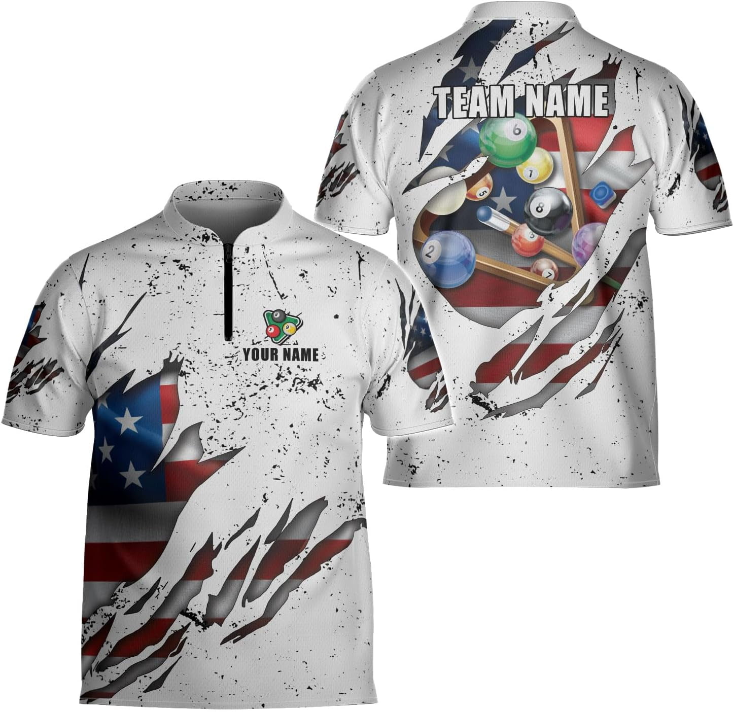 Personalized Billiard Jersey 3D Billiard Shirts for Men Billiard ...