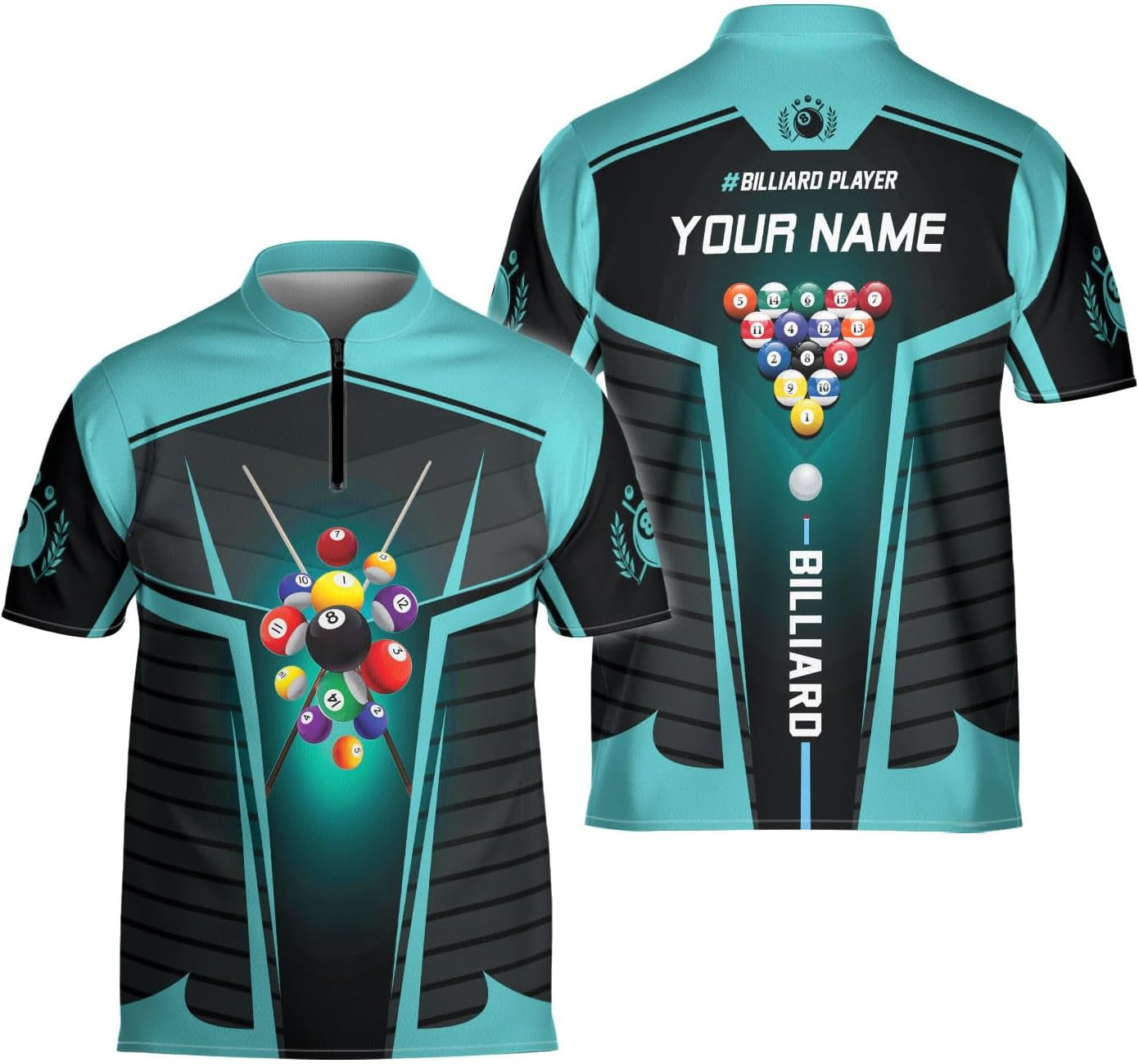 Personalized Billiard Jersey 3D Billiard Shirts for Men Billiard ...